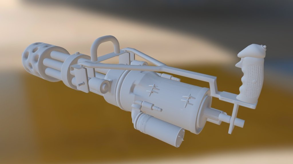 Minigun M134 - 3D model by Odd Kristian (@oddiki) [04a41e2] - Sketchfab