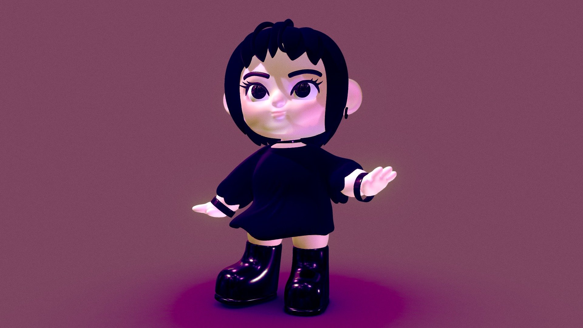 Goth Doll - 3D model by s3_things (@s3_thingss) [04a4f0c] - Sketchfab