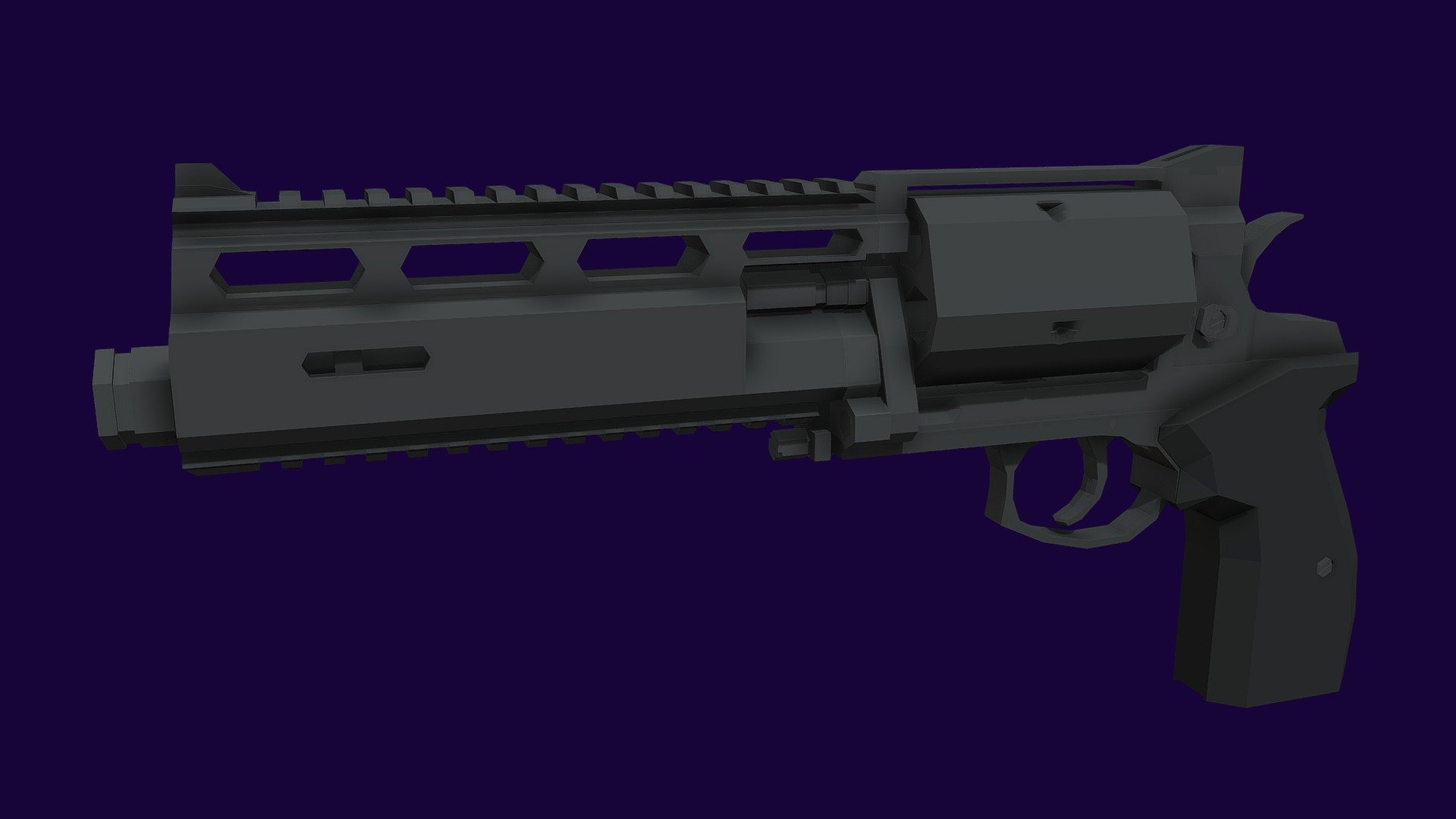 Low-Poly RSh-12 Revolver - Download Free 3D model by Wolfosito (@wtksmb ...