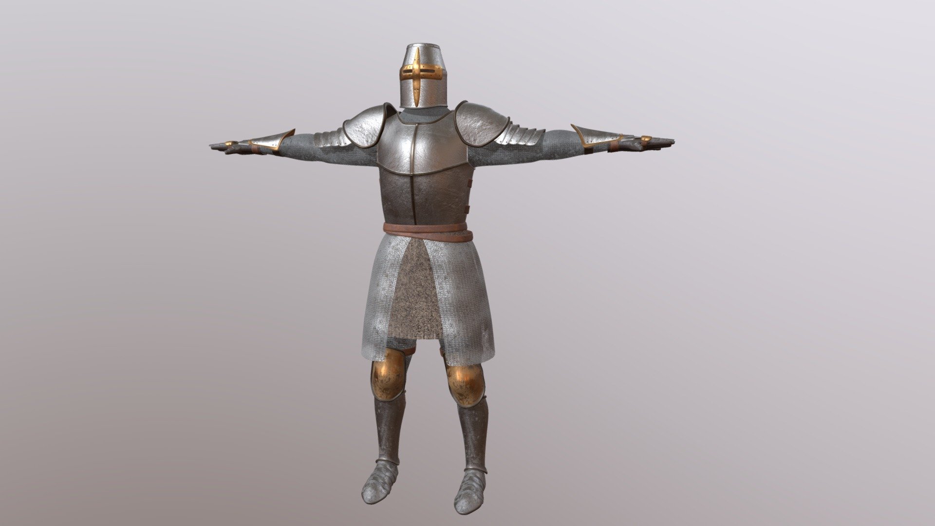 Medieval Templar Knight Guard Character - Buy Royalty Free 3D model by ...