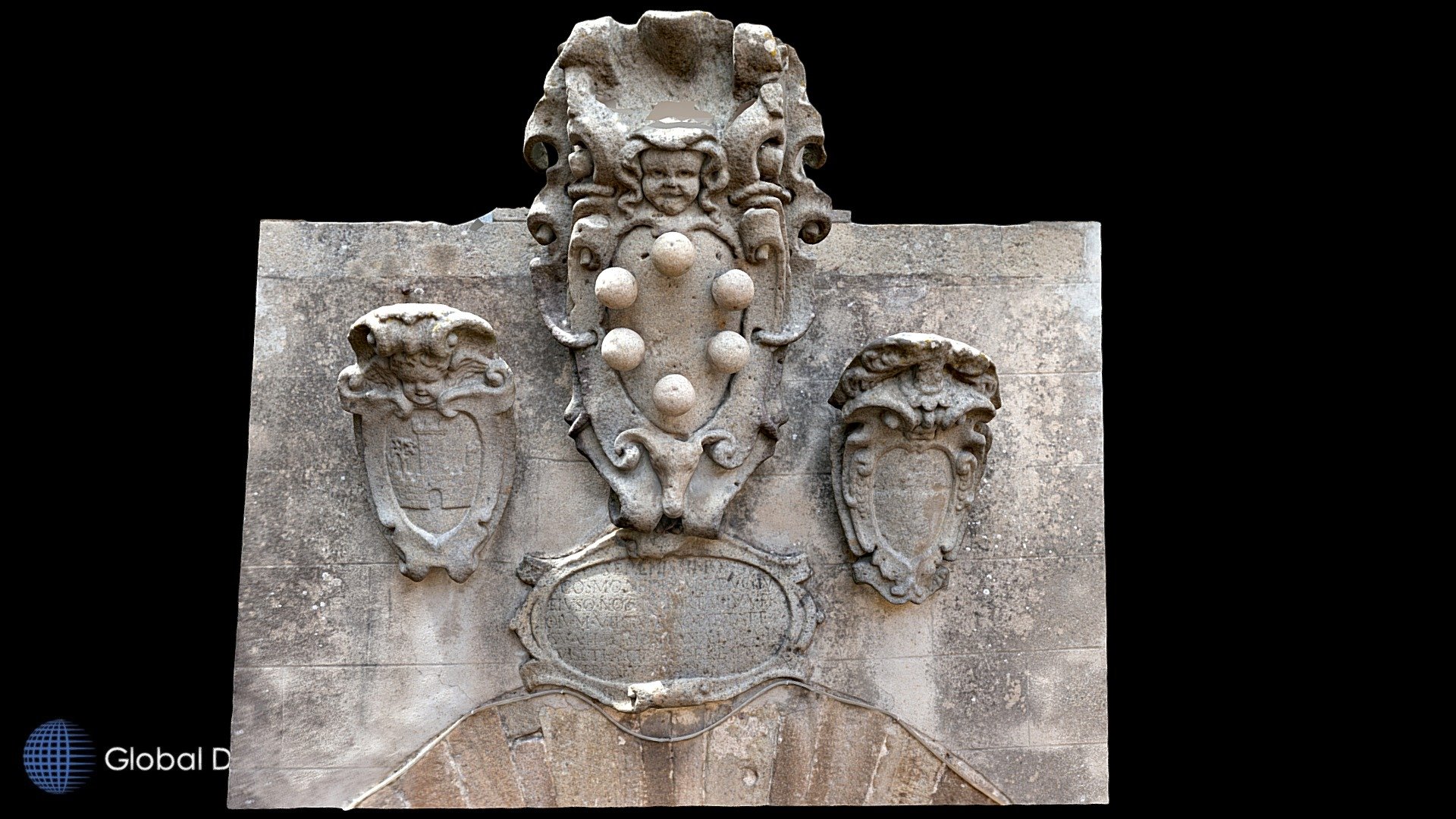 Medici Shield, Arcidosso - Download Free 3D model by Global Digital ...