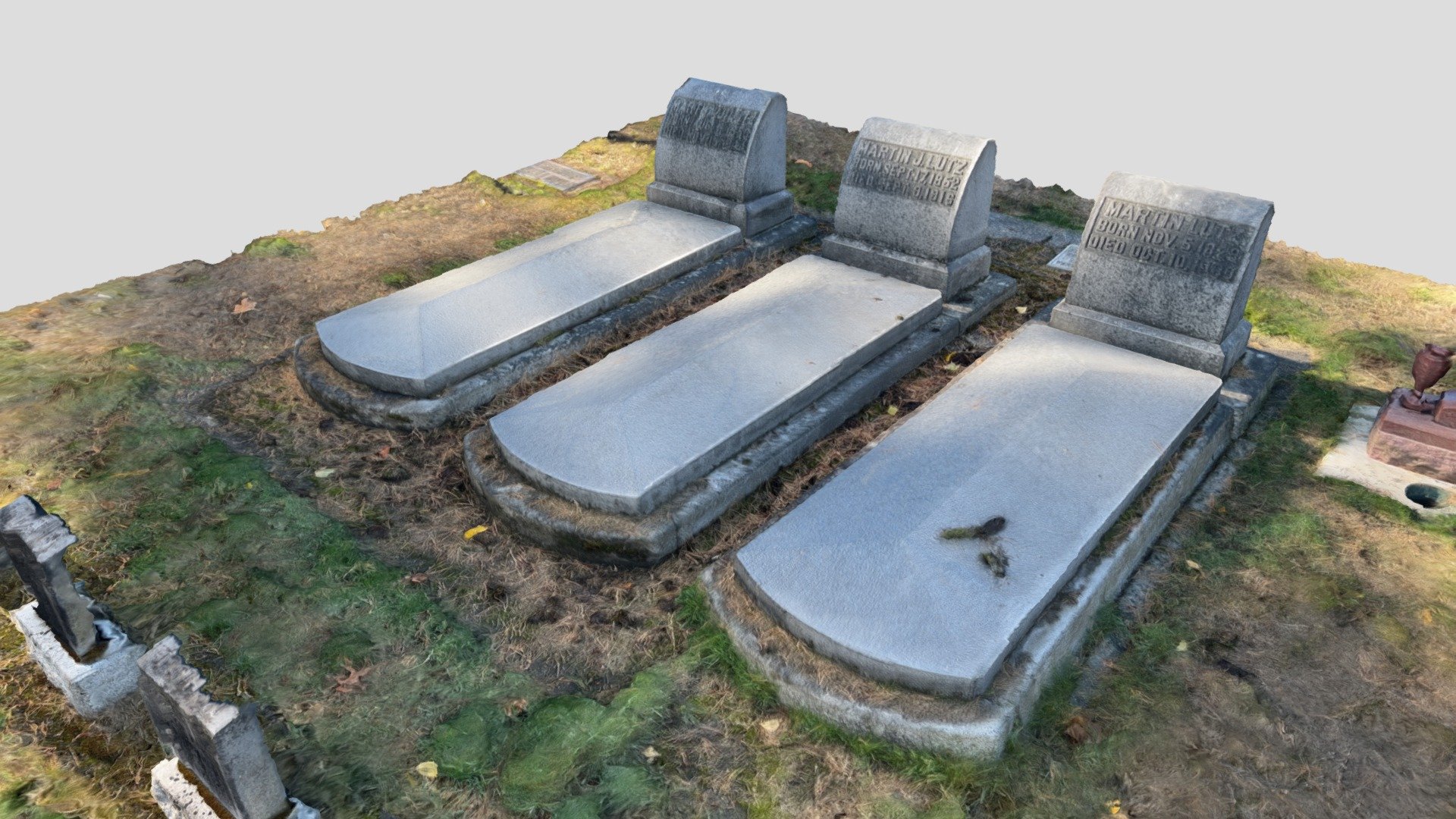Three flat tombstones - Download Free 3D model by Reo Creative Scanning ...