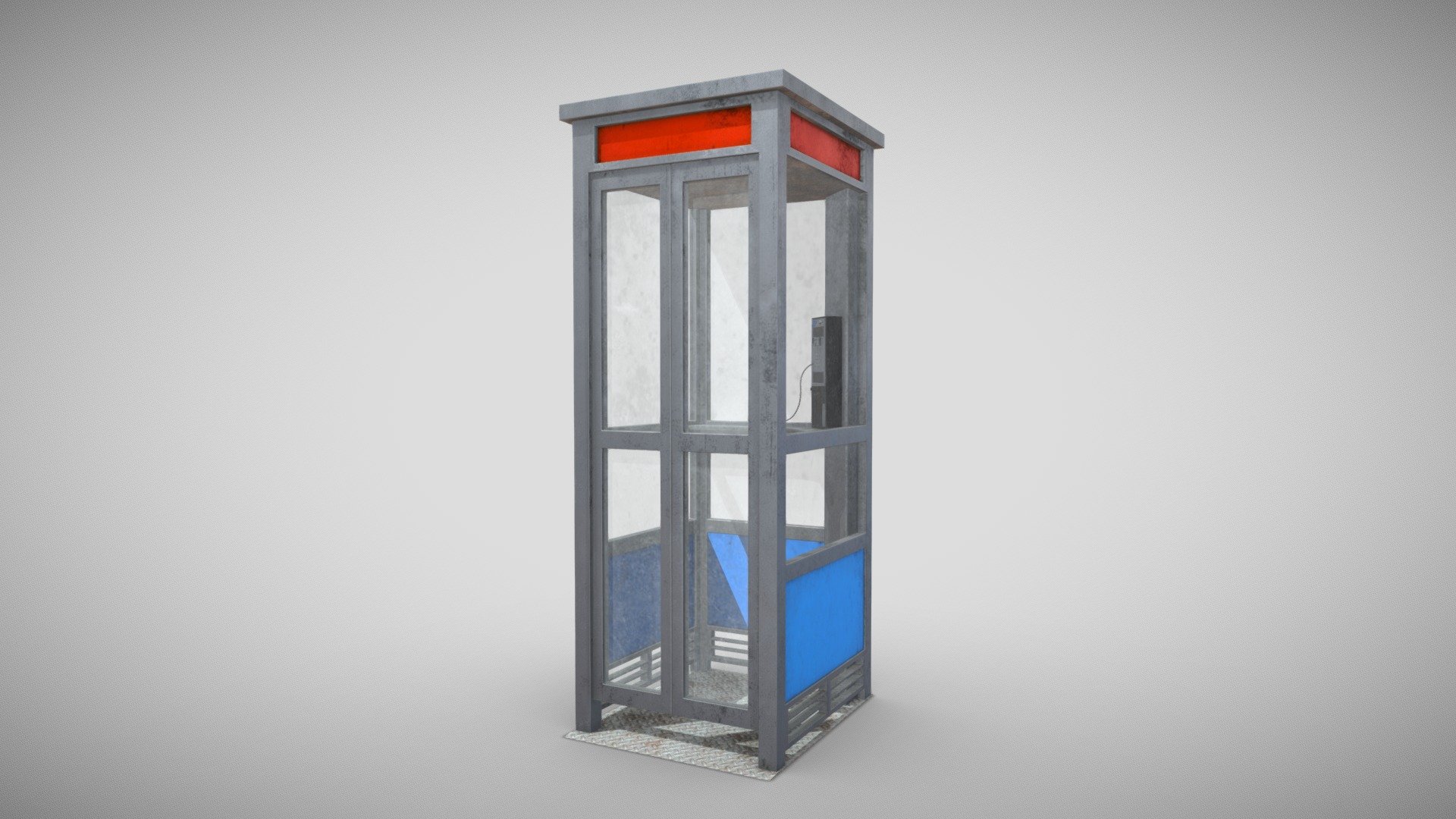 Telephone Booth - 3D model by FlukeNattapong [04aed2b] - Sketchfab