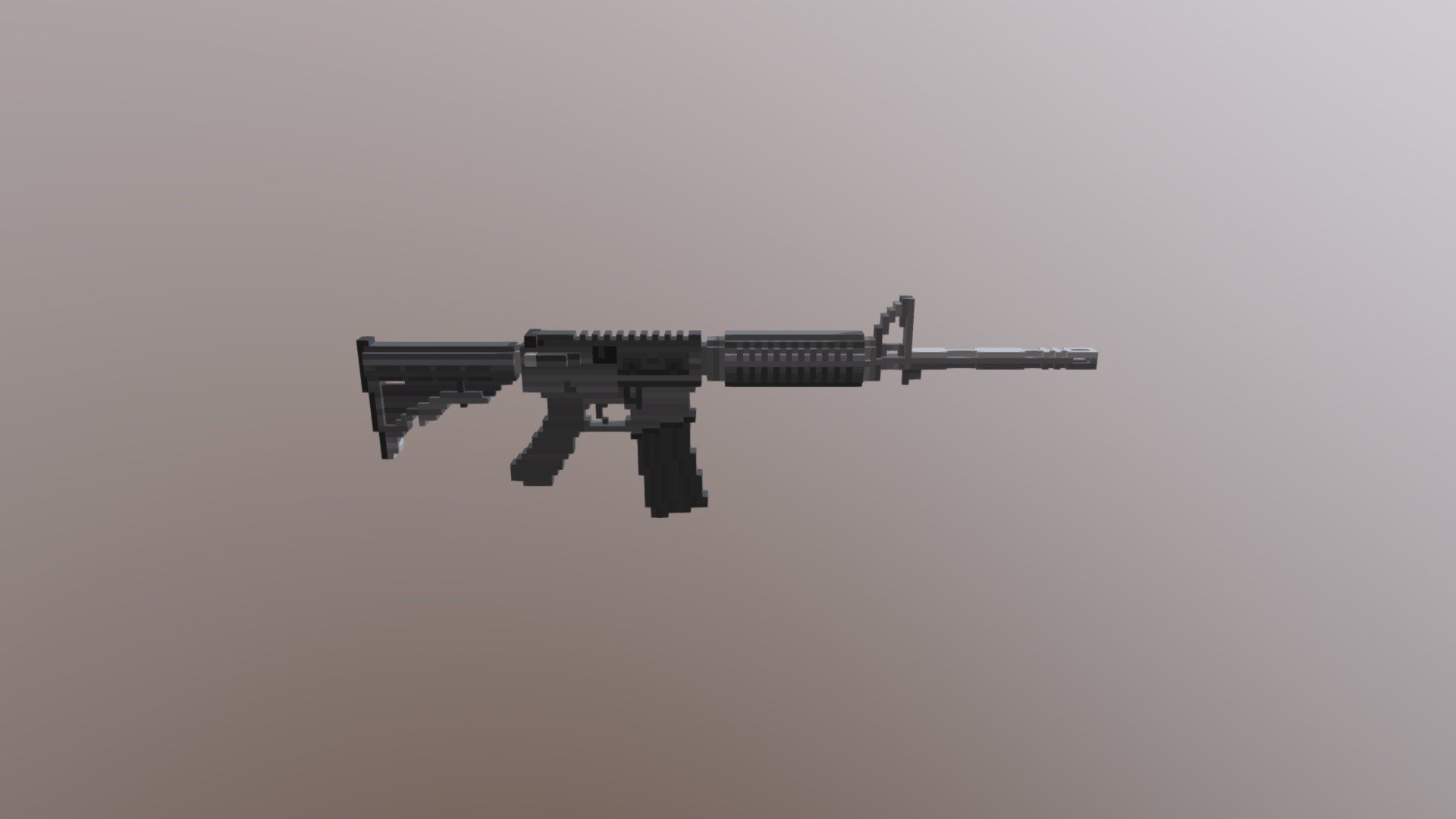 Voxel M4 - 3D model by Gerboltclaw [04b078b] - Sketchfab