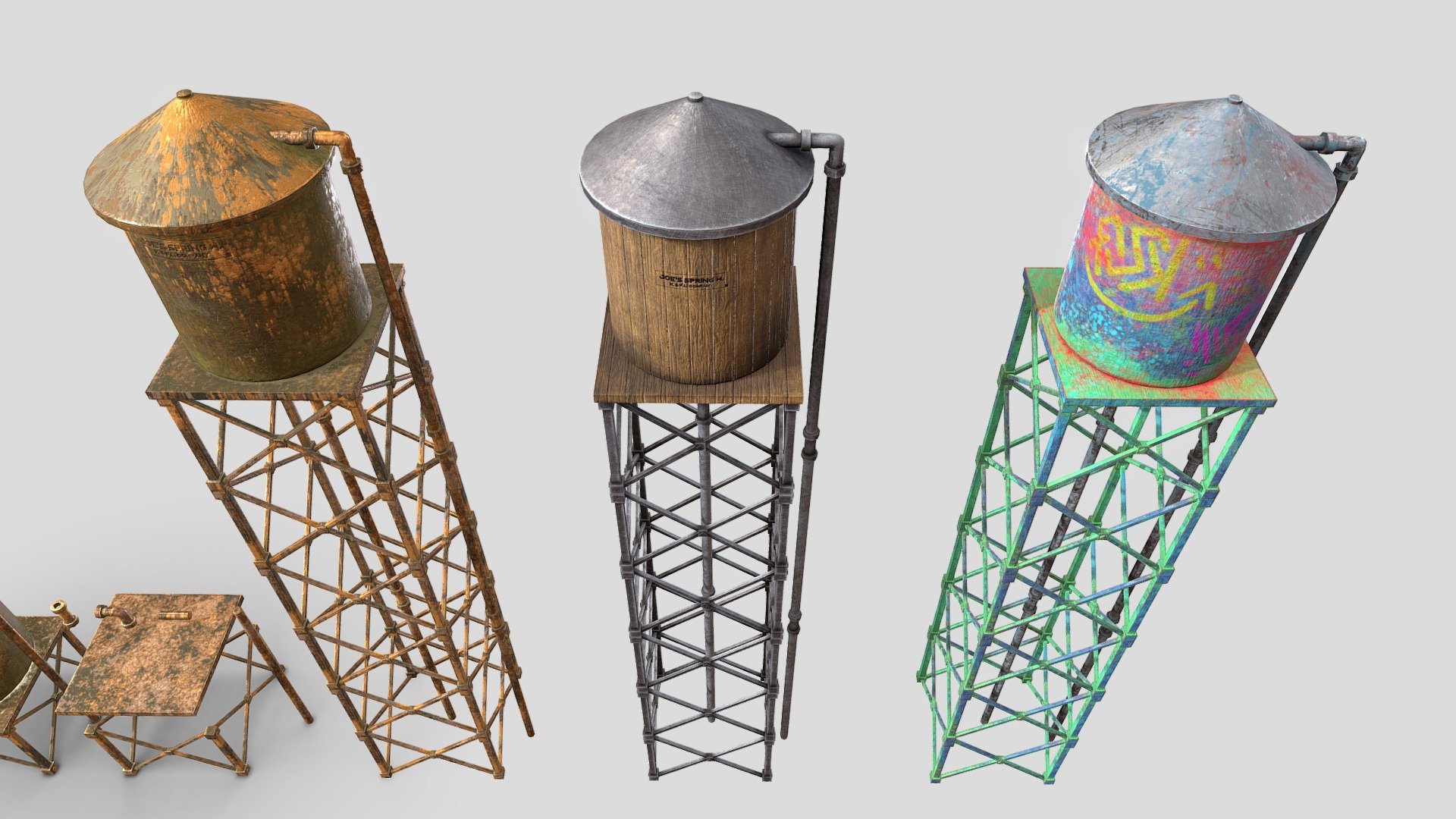 Water Tower Modular Design. - Buy Royalty Free 3D model by Cristian ...