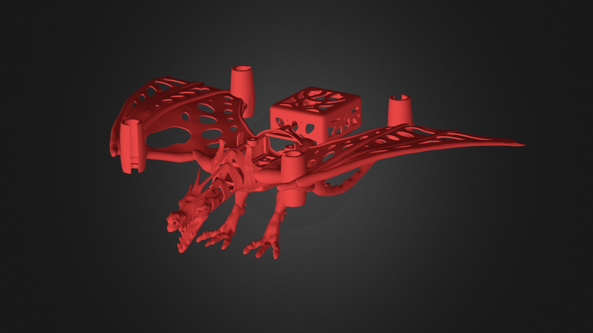 Micro Drone 3.0 Custom Frame #1 - Dragon - 3D model by Extreme Fliers ...