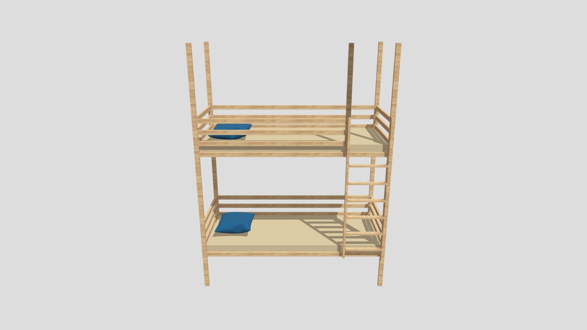 Bunk bed - 3D model by Emil Krawczyk (@stwemkk) [04b5525] - Sketchfab