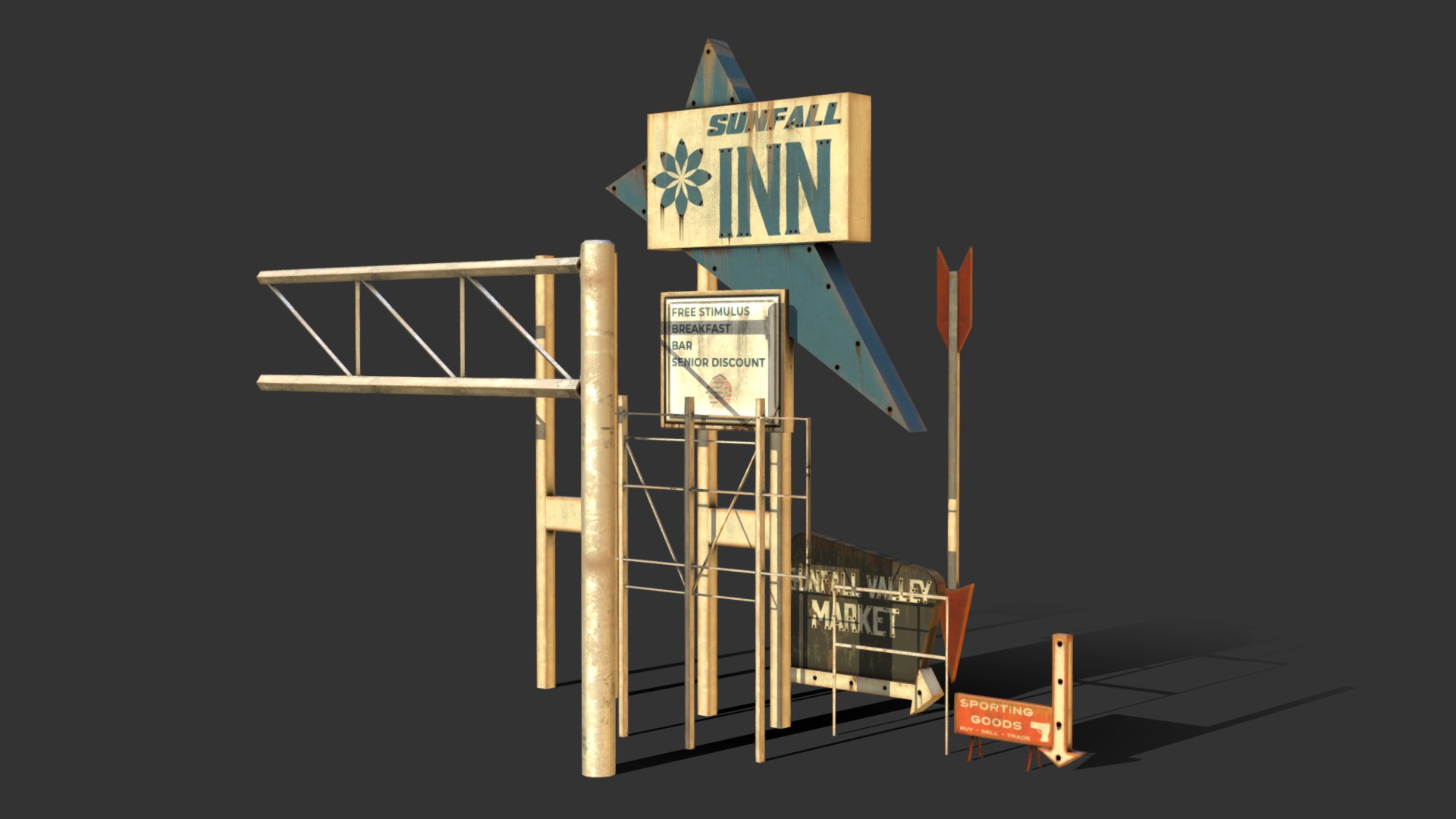 Old Signs - 3D model by Renafox (@kryik1023) [04b7866] - Sketchfab
