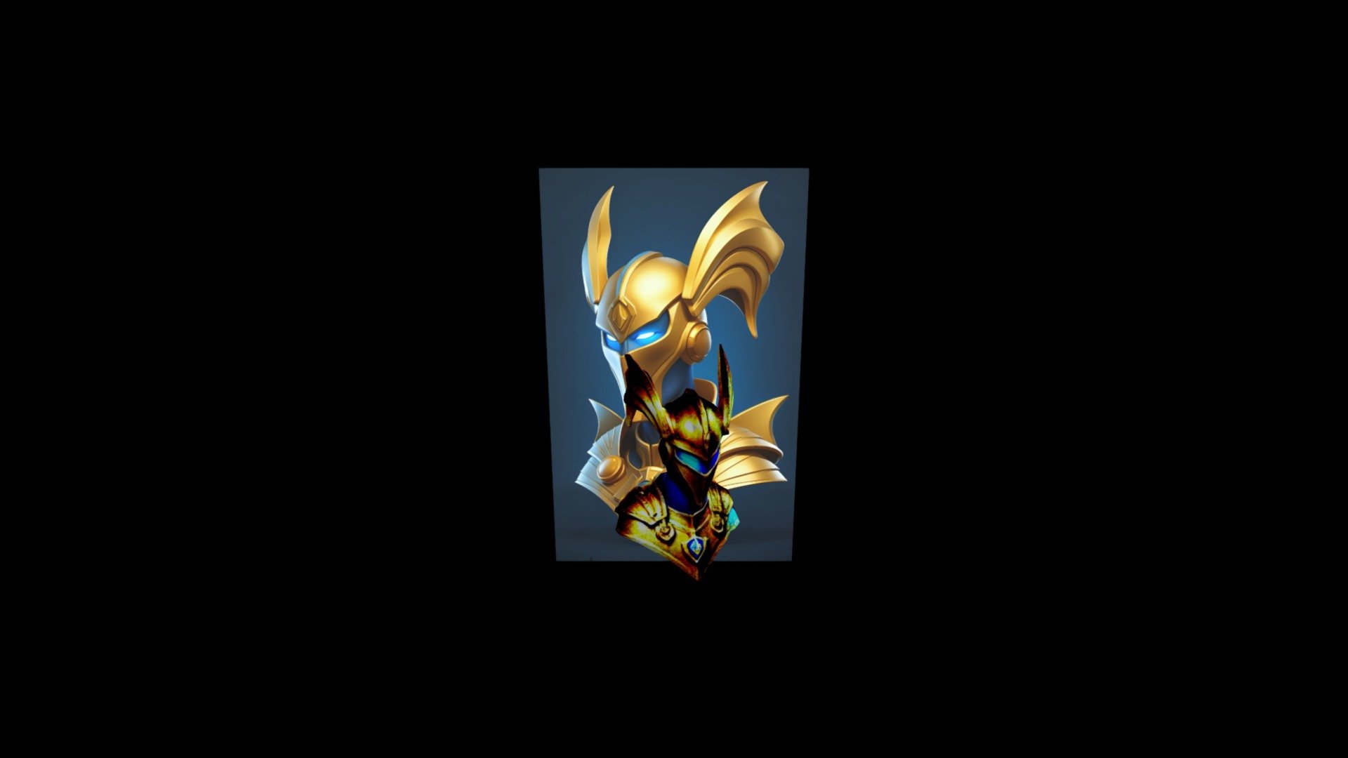a cartoon character wearing a gold helmet This i - Download Free 3D ...