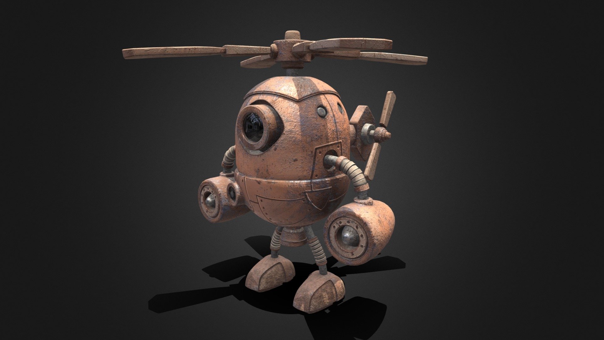 Stylized Cartoony Helibot - 3D model by Art-Teeves [04c01d0] - Sketchfab