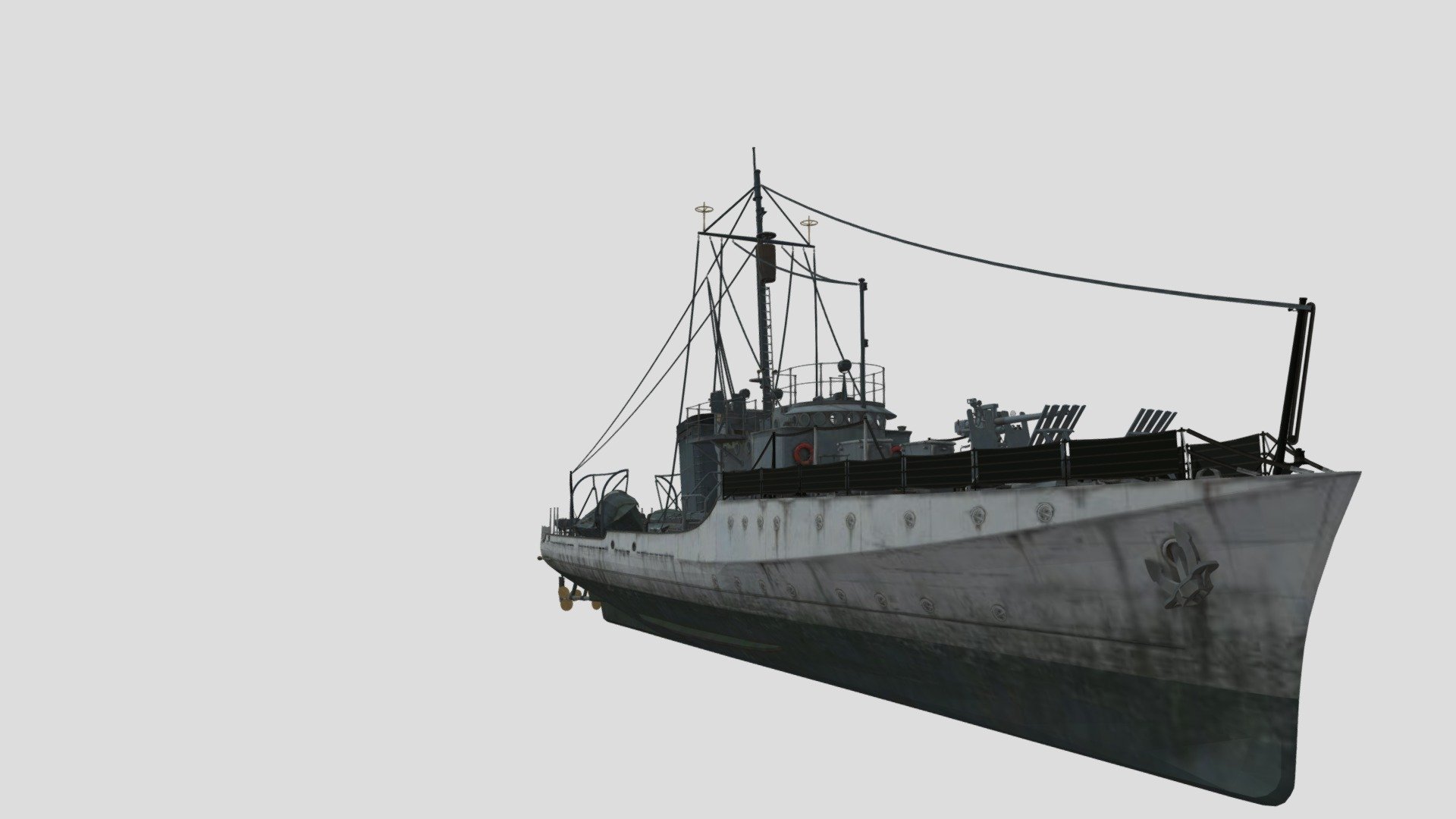 Sub Chaser PC-461 (with interior) - Download Free 3D model by ...