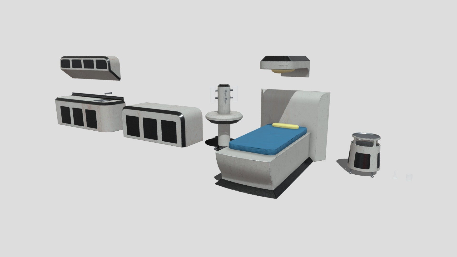 Sci-Fi Medical Assets - 3D model by Mini_Legend_123 [04c976a] - Sketchfab