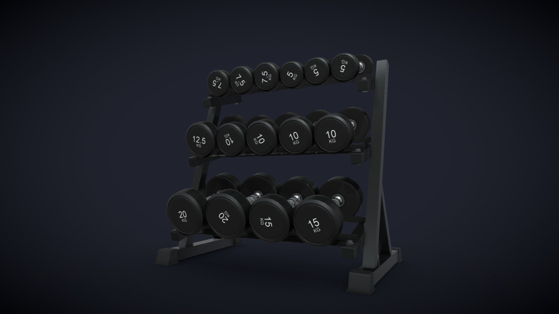 Dumbbell Rack - Buy Royalty Free 3D model by Kayozz (@sachinkr858895 ...