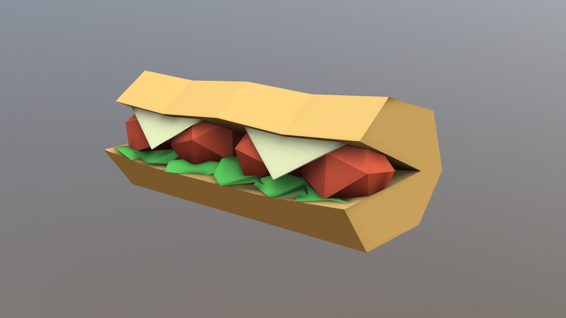 Meatball Sub - Household Props Challenge - 3D model by James Penman ...