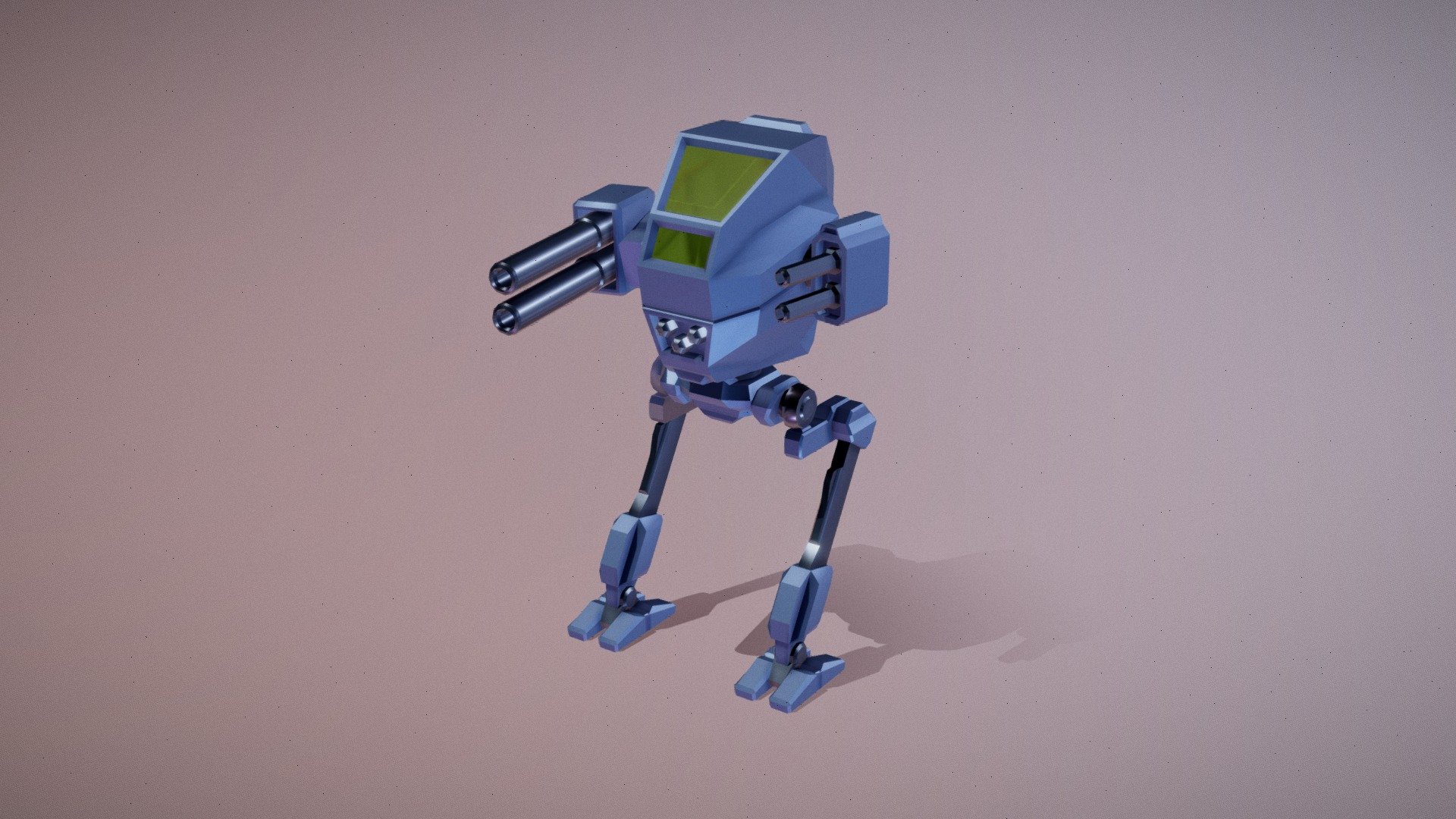 Light Mech - Rigged & Animated - 3D model by Jordan Neff (@joodoo ...
