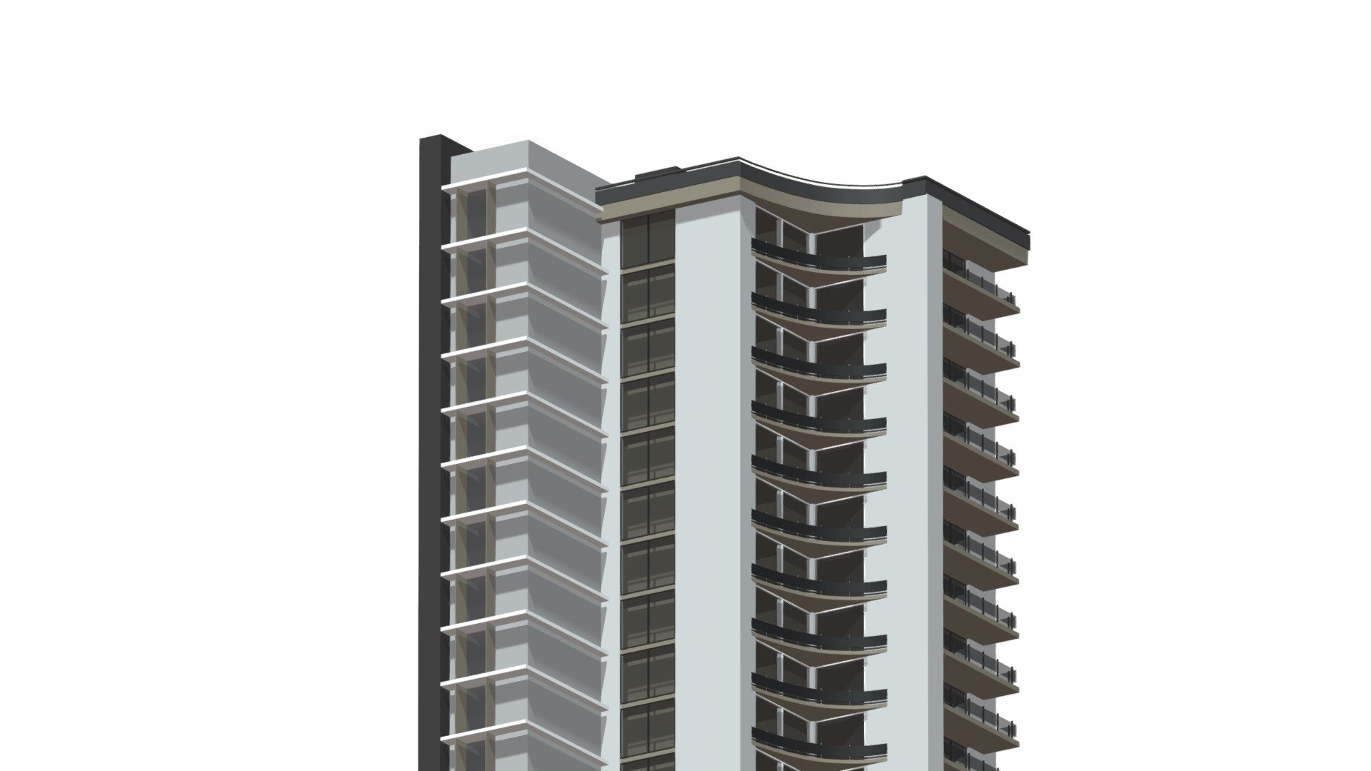 residential complex modern apartment building - Download Free 3D model ...