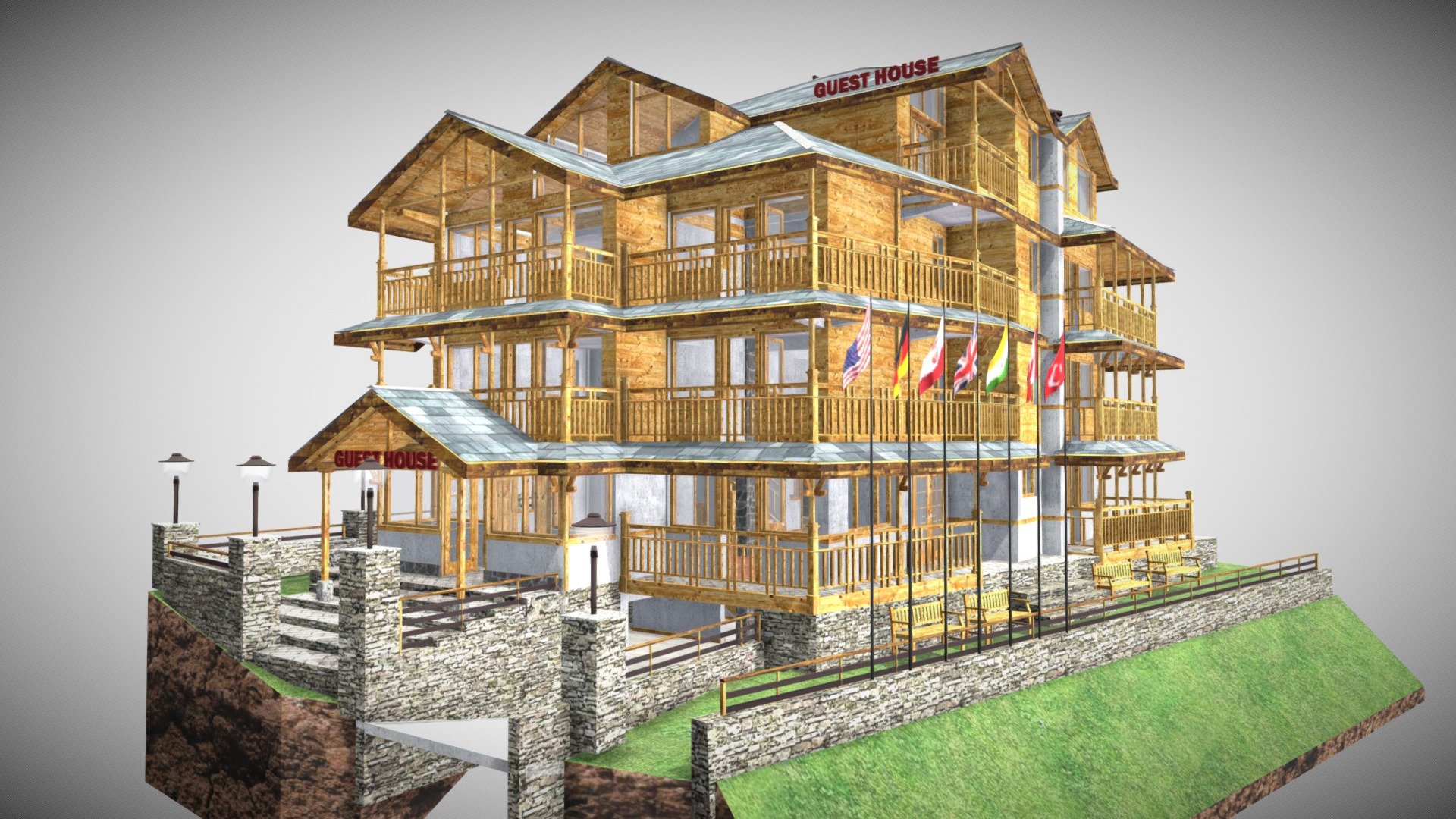 Guest House - Buy Royalty Free 3D model by Francesco Coldesina ...