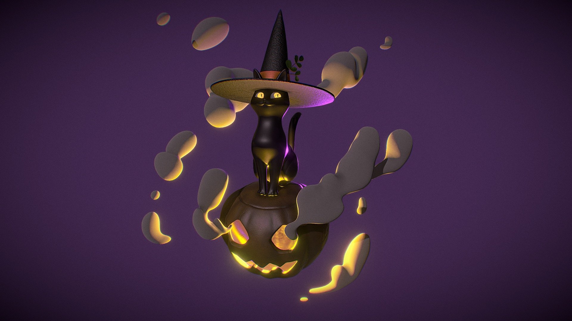 Halloween Cat - 3D model by Mathroch [04ccef2] - Sketchfab