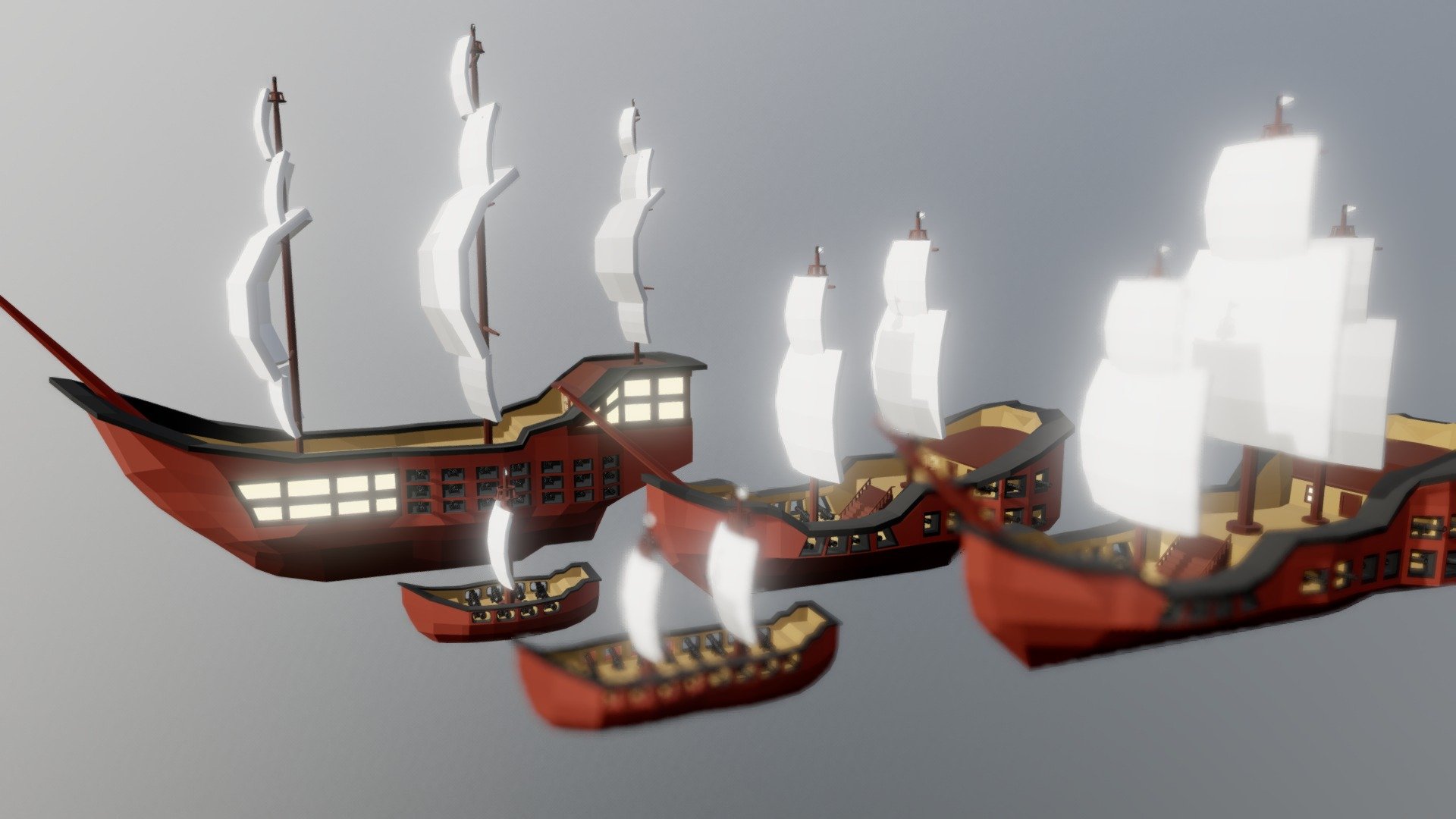 Low Poly Ships - 3D model by Lefinno (@lefinnokwok) [04cd919] - Sketchfab