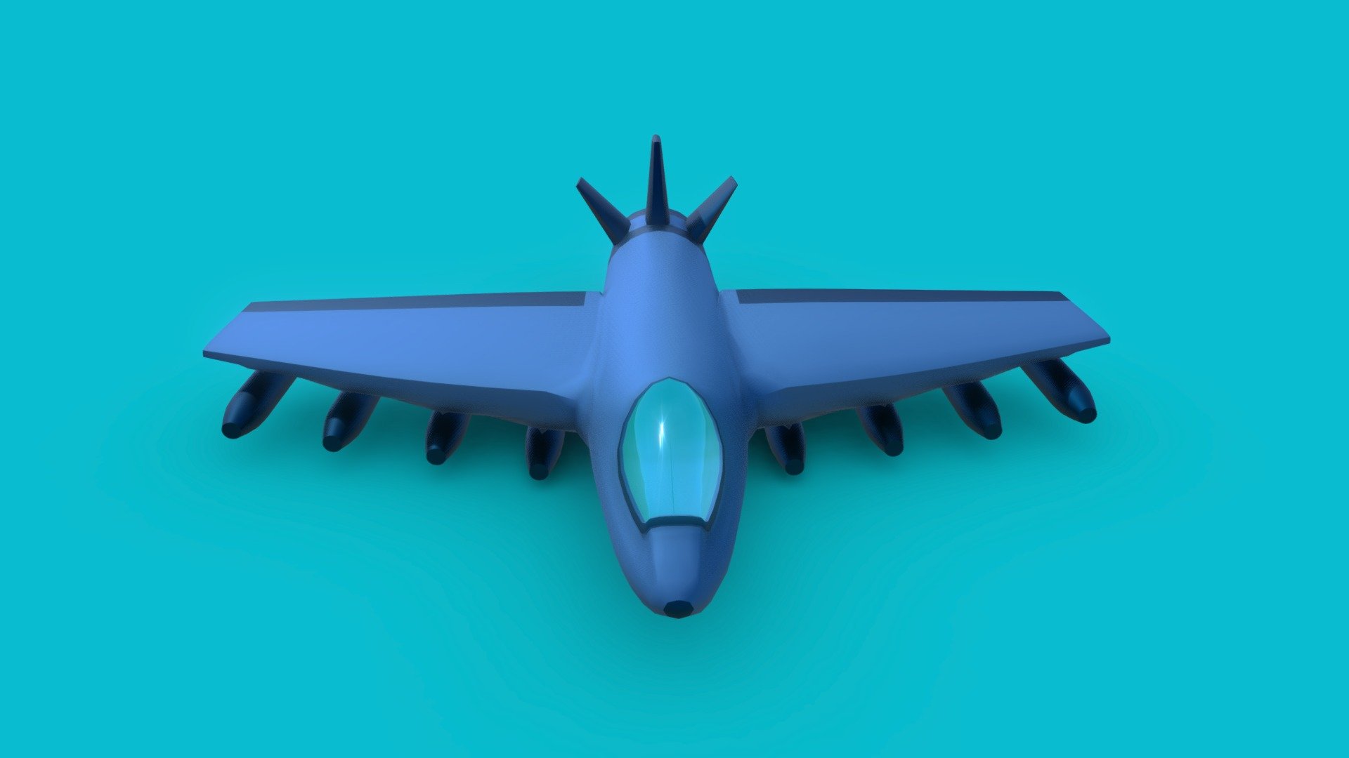 Low poly Jet - 3D model by N0M4DXII (@n0madxii) [04cfe4a] - Sketchfab