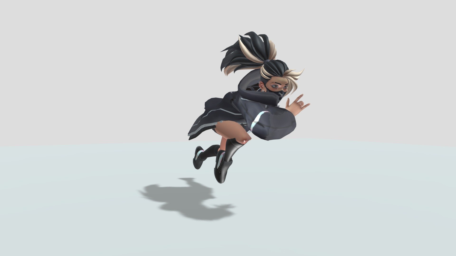 Akali run animation variation - 3D model by blank on paper (@blanked ...