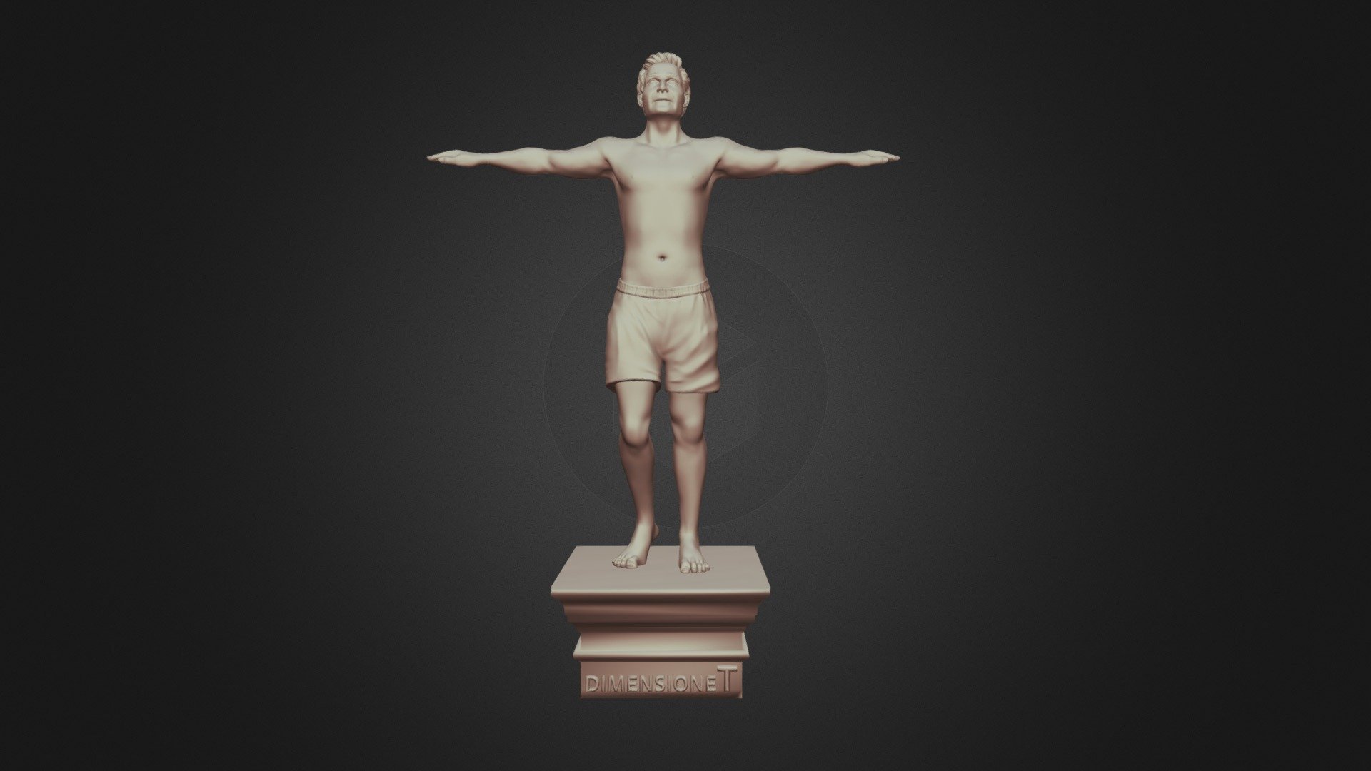 T Pose Statue V1 Scritta V2 - 3D model by De Artis Digitale (@ironivan ...