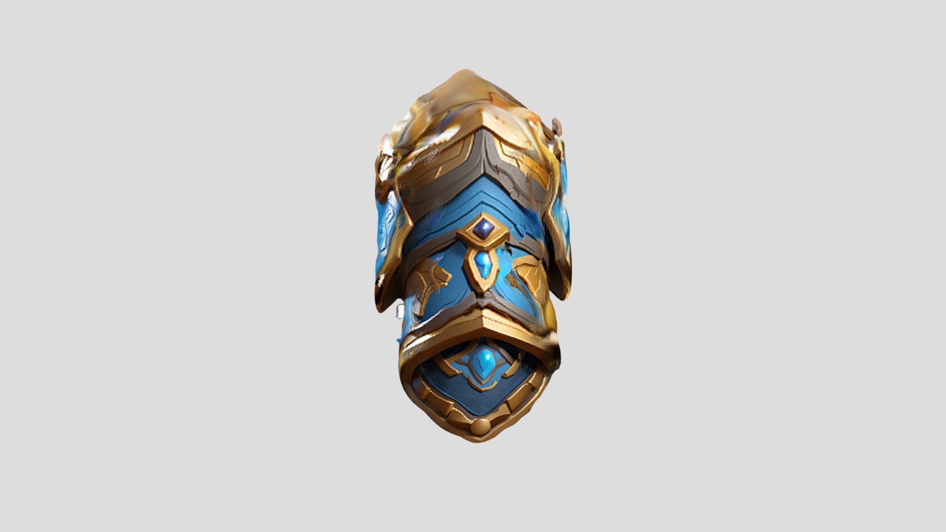 Blue and Gold Arm Guard A gold and blue arm g - Download Free 3D model ...