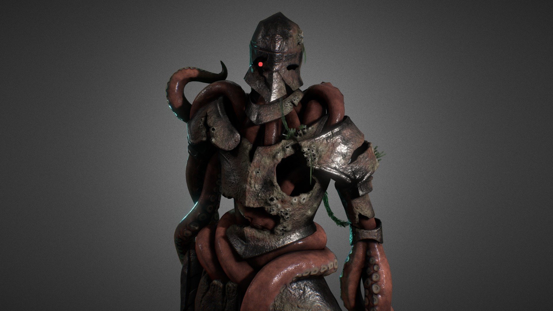 Tentacles control the armor - 3D model by Deumart [04dd1e5] - Sketchfab