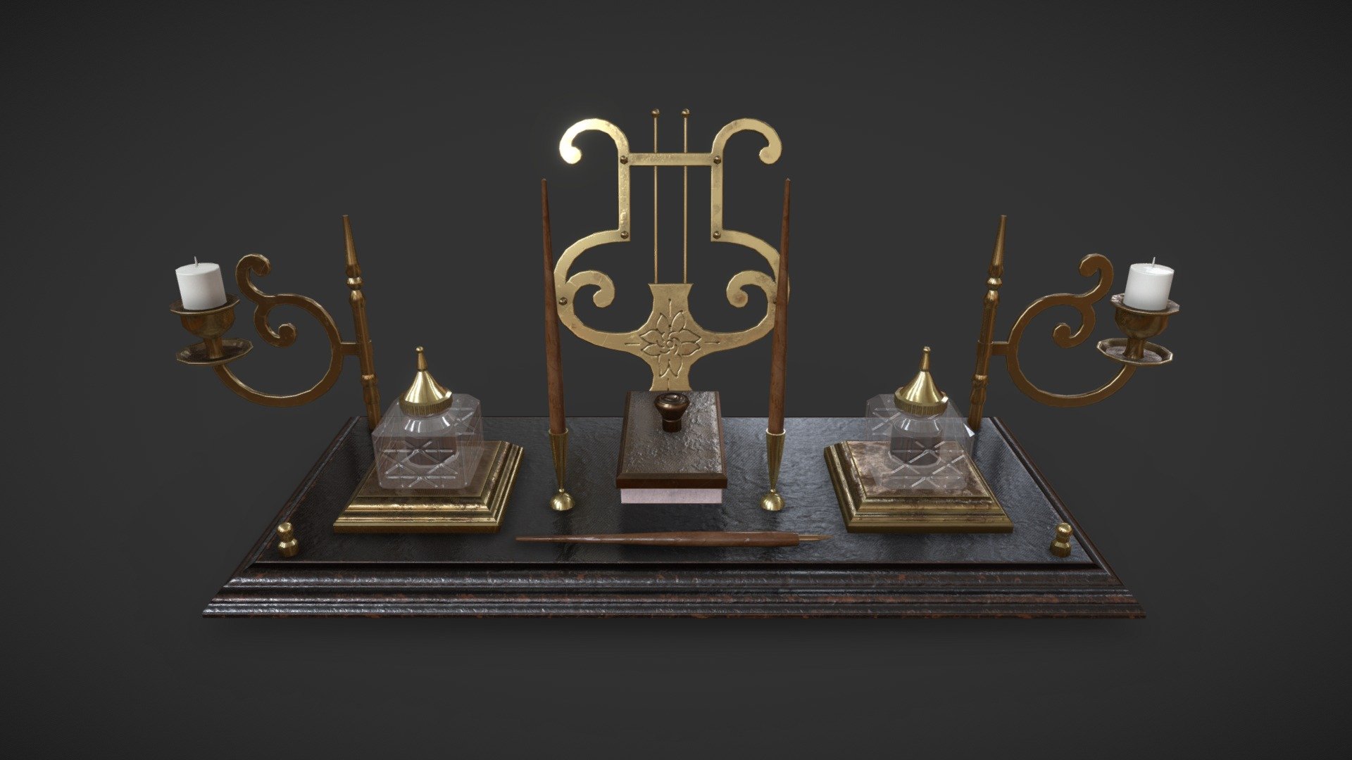 Writing Set - Buy Royalty Free 3D model by Mikhail Kadilnikov ...