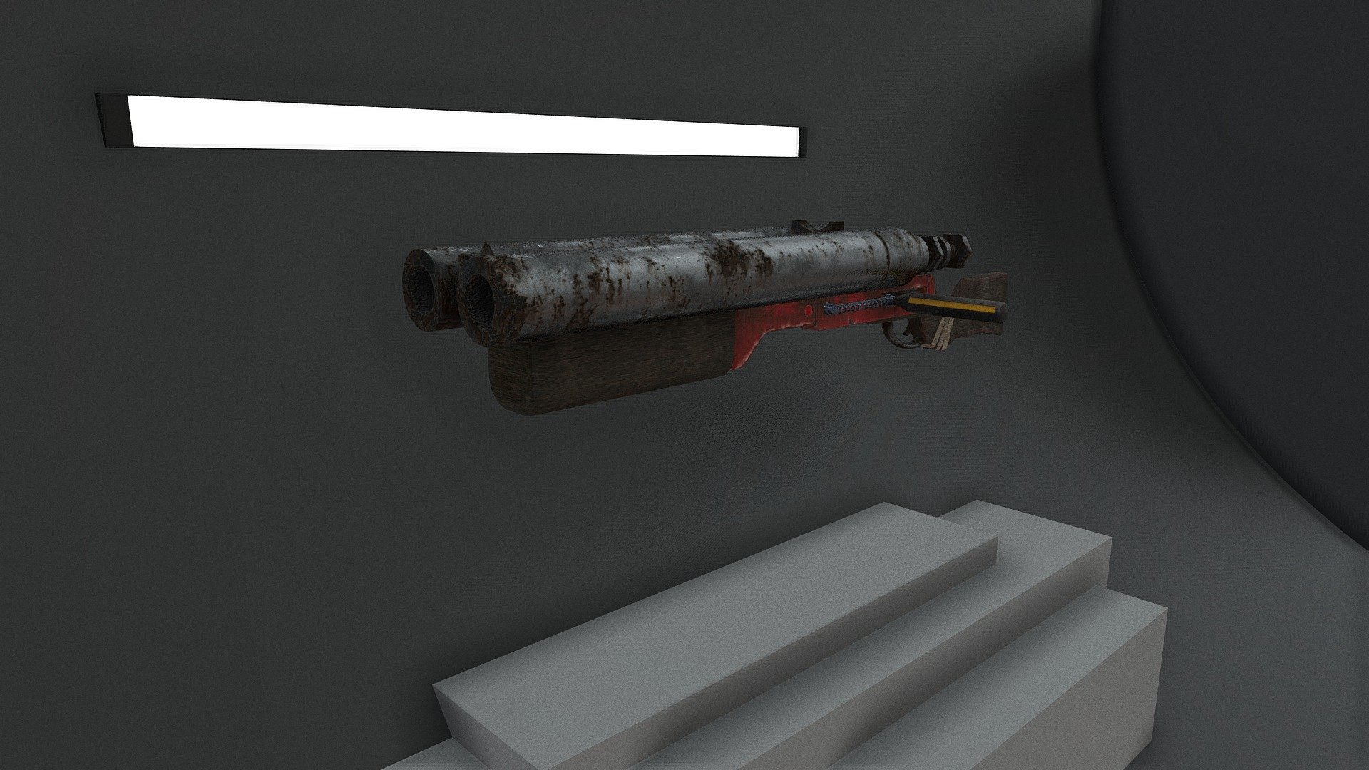 Rust - Double Barrel Shotgun 3D Model - 3D model by mimicama [04e4409 ...