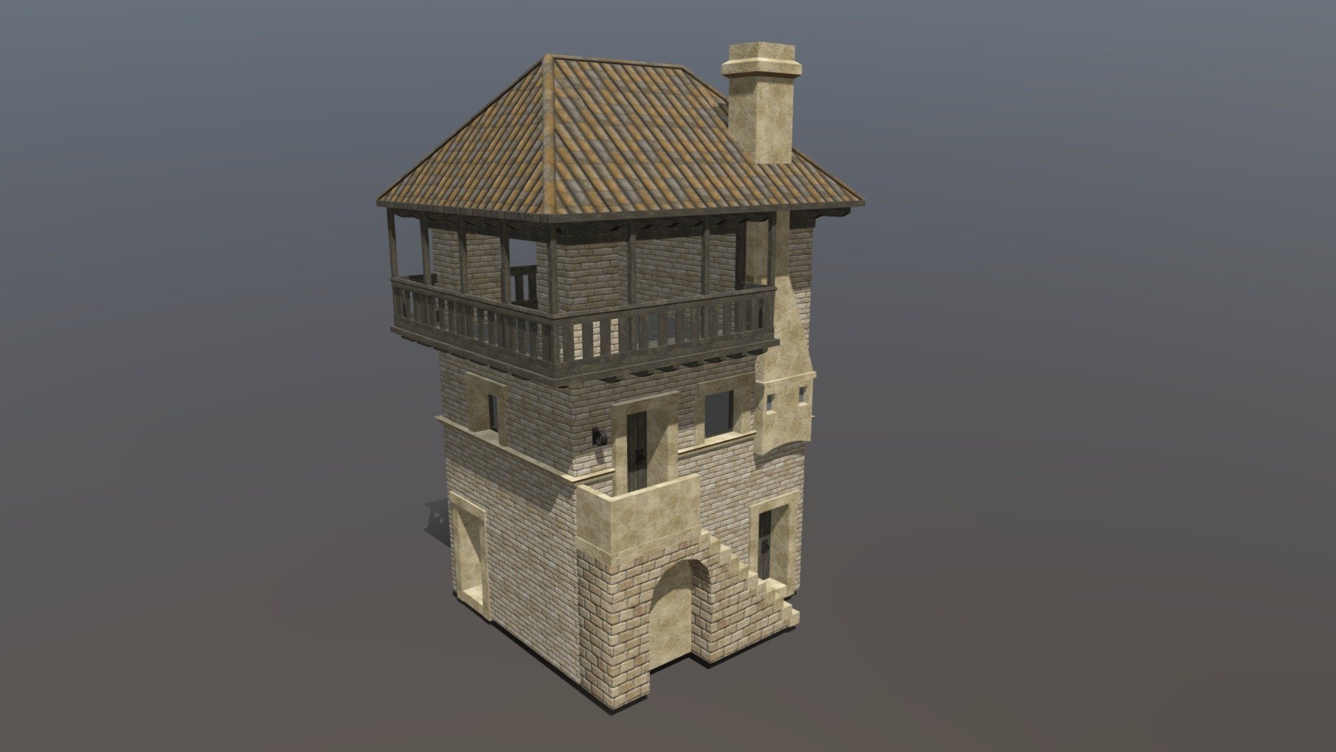 A medieval house. - Download Free 3D model by AndreusAs [04e7b1d ...