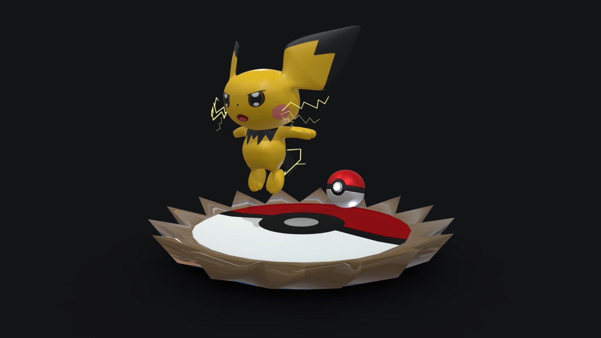 PICHU - POKEMON - 3D model by Will Lemos (@Willlemos) [04e7fe7] - Sketchfab