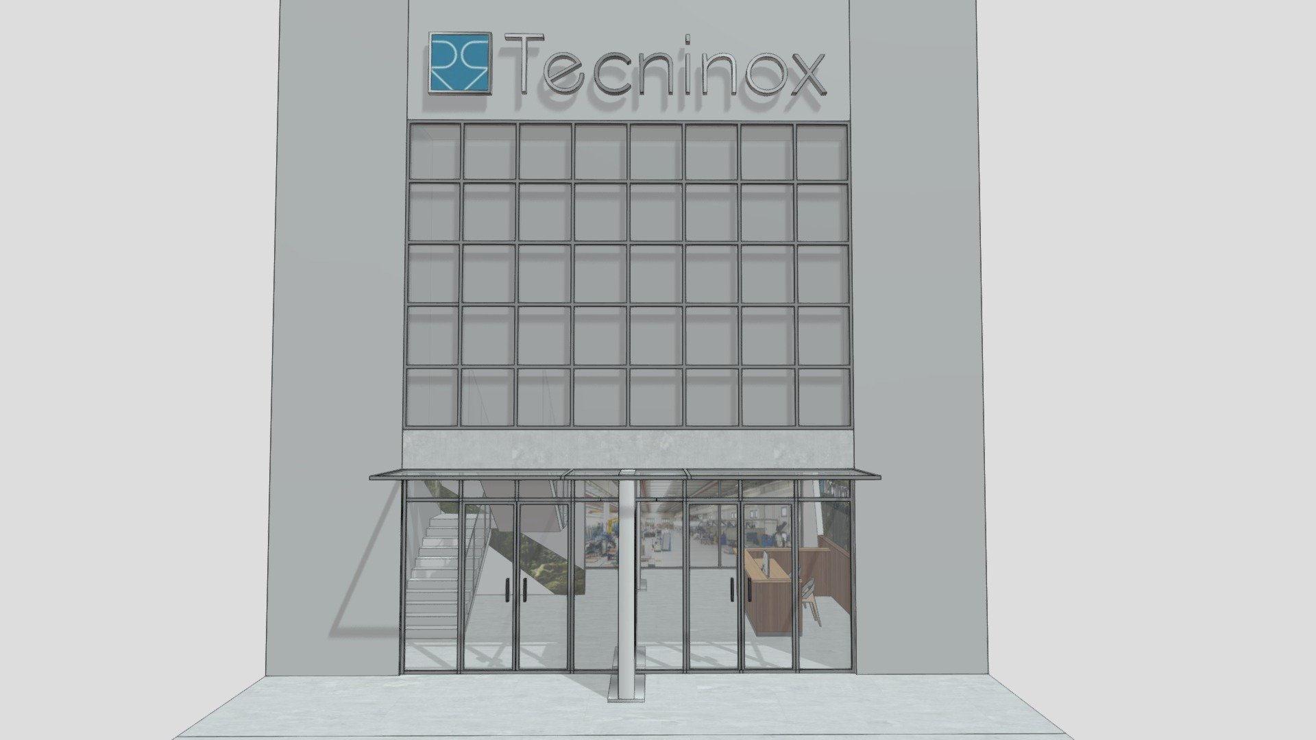 Tecninox Entrance - 3D model by katepiuri [04e9d41] - Sketchfab