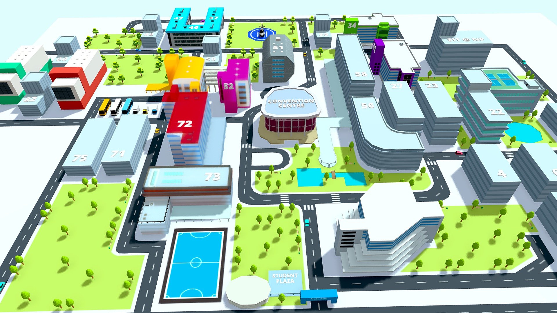 Ngee Ann Polytechnic - 3D model by jogina [04eafd0] - Sketchfab
