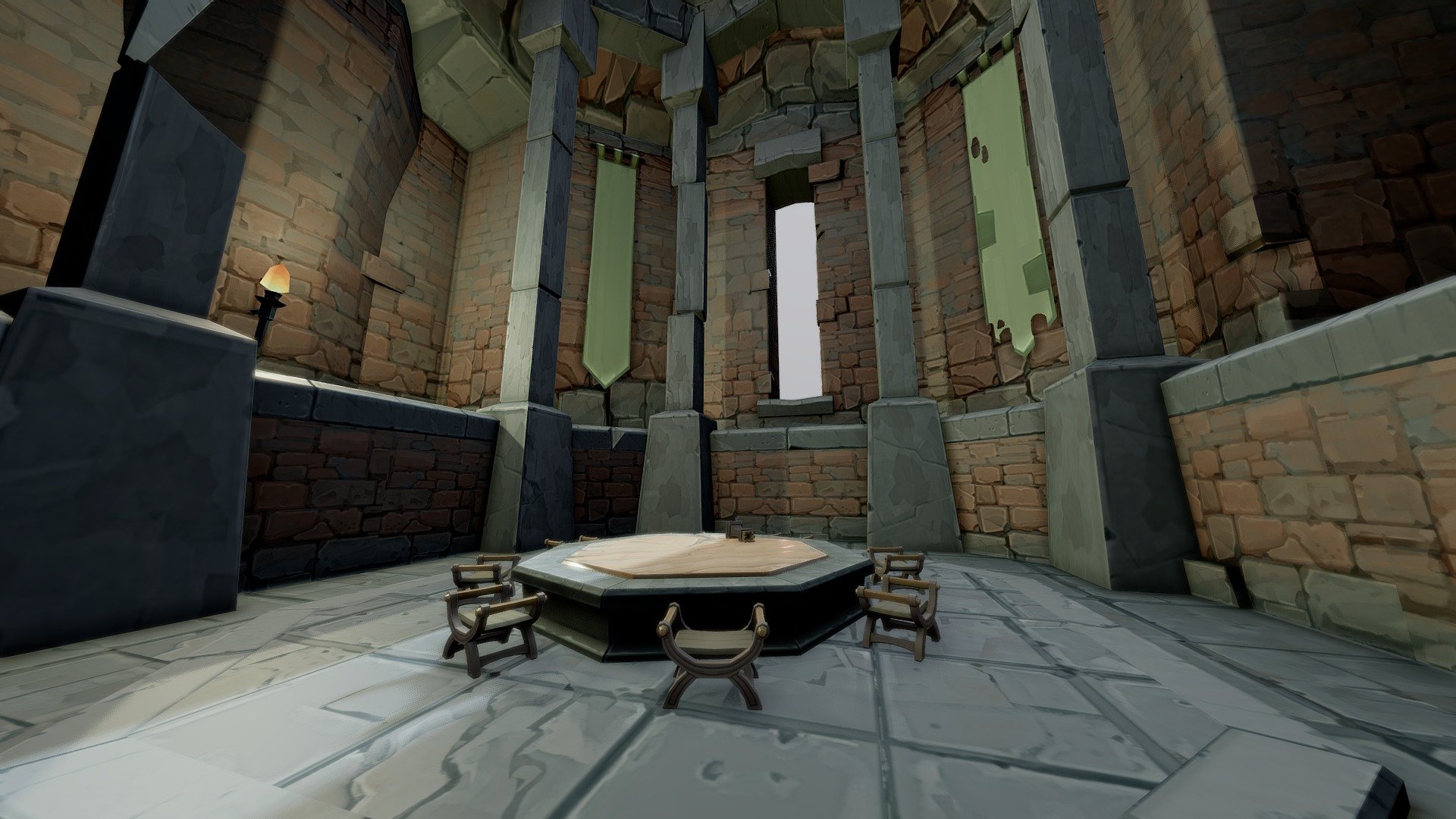 Round Table Room / assembled / Mozilla Hubs - Download Free 3D model by ...