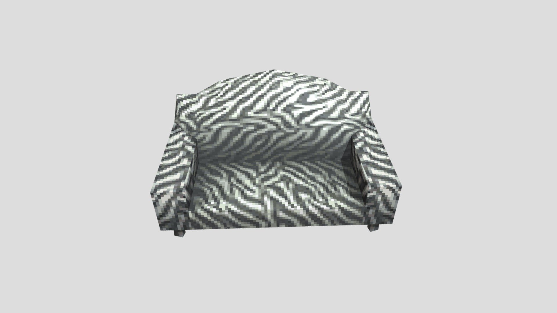 DS D Si - My Sims Kingdom - Zebra Print Sofa - Download Free 3D model ...