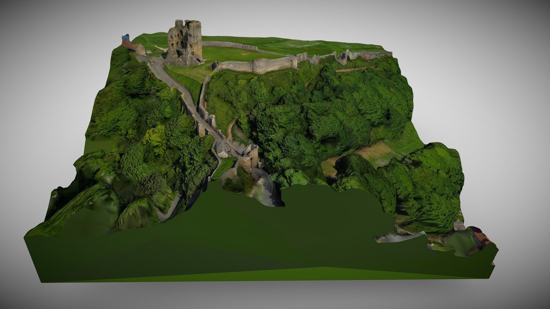 Scarborough Castle, North Yorkshire - 3D model by GeoLan 3D (@GeoLan3D ...