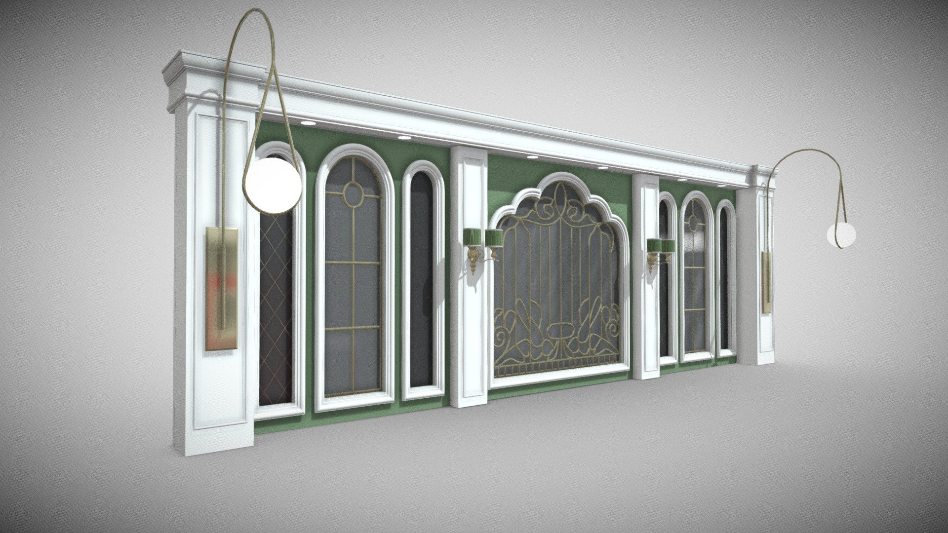 3D Classical Decorative Wall - 3D model by nvere [04f8ee7] - Sketchfab