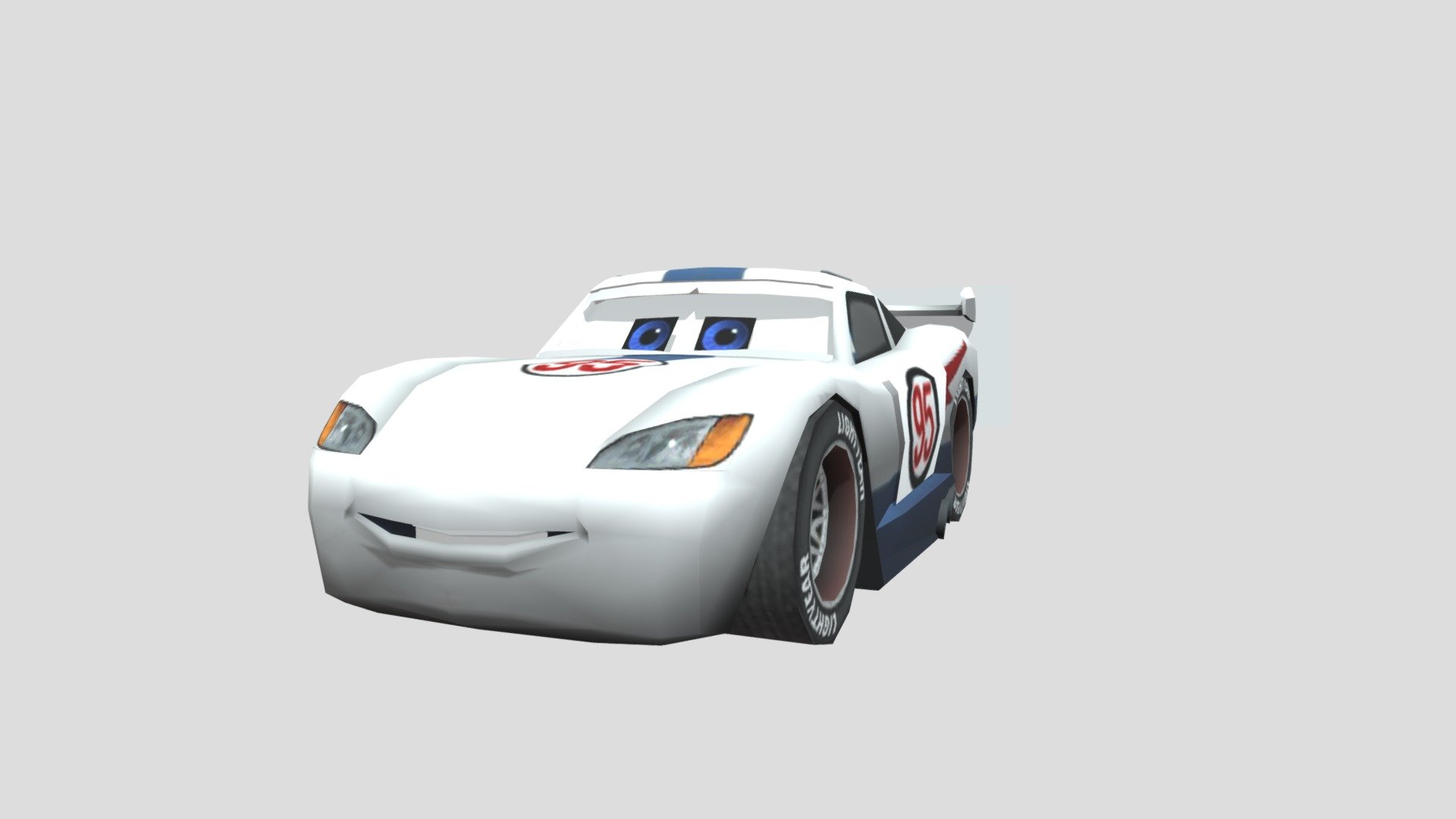 Red White and Blue Lightning McQueen (3DS) - Download Free 3D model by ...