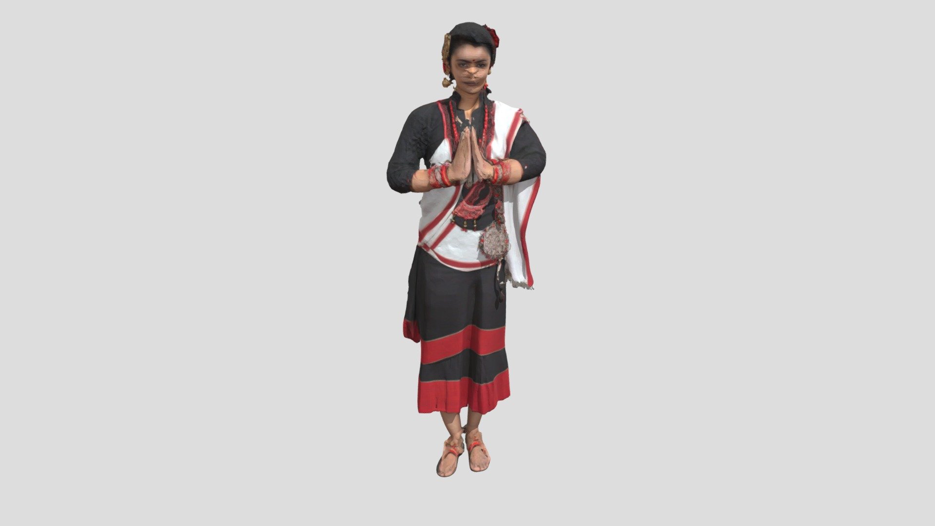 Newari Characters - 3D model by Amit_Gangai [0501fc1] - Sketchfab