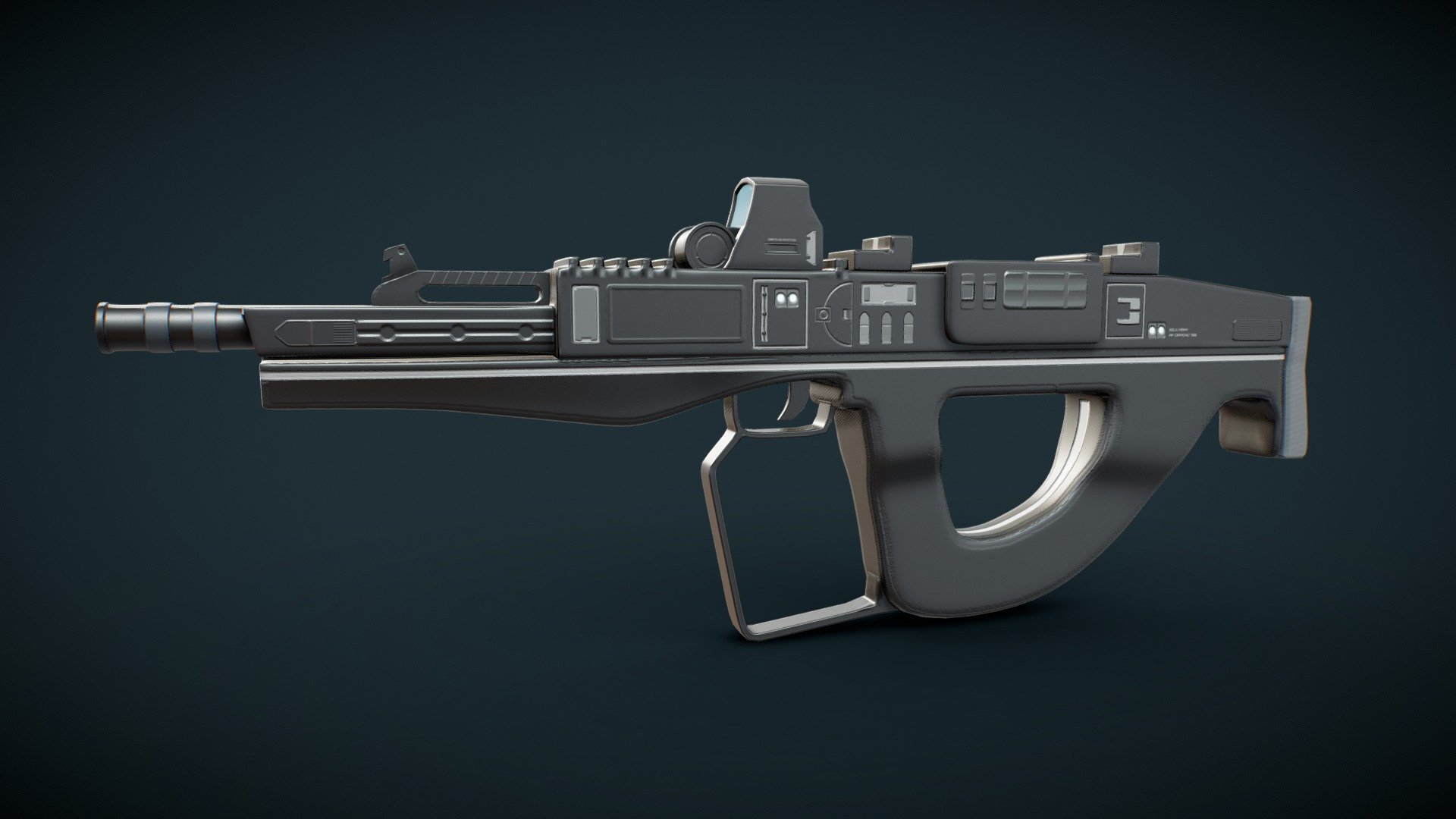 Rifle Scifi - Buy Royalty Free 3D model by dsv86 [05075f2] - Sketchfab Store