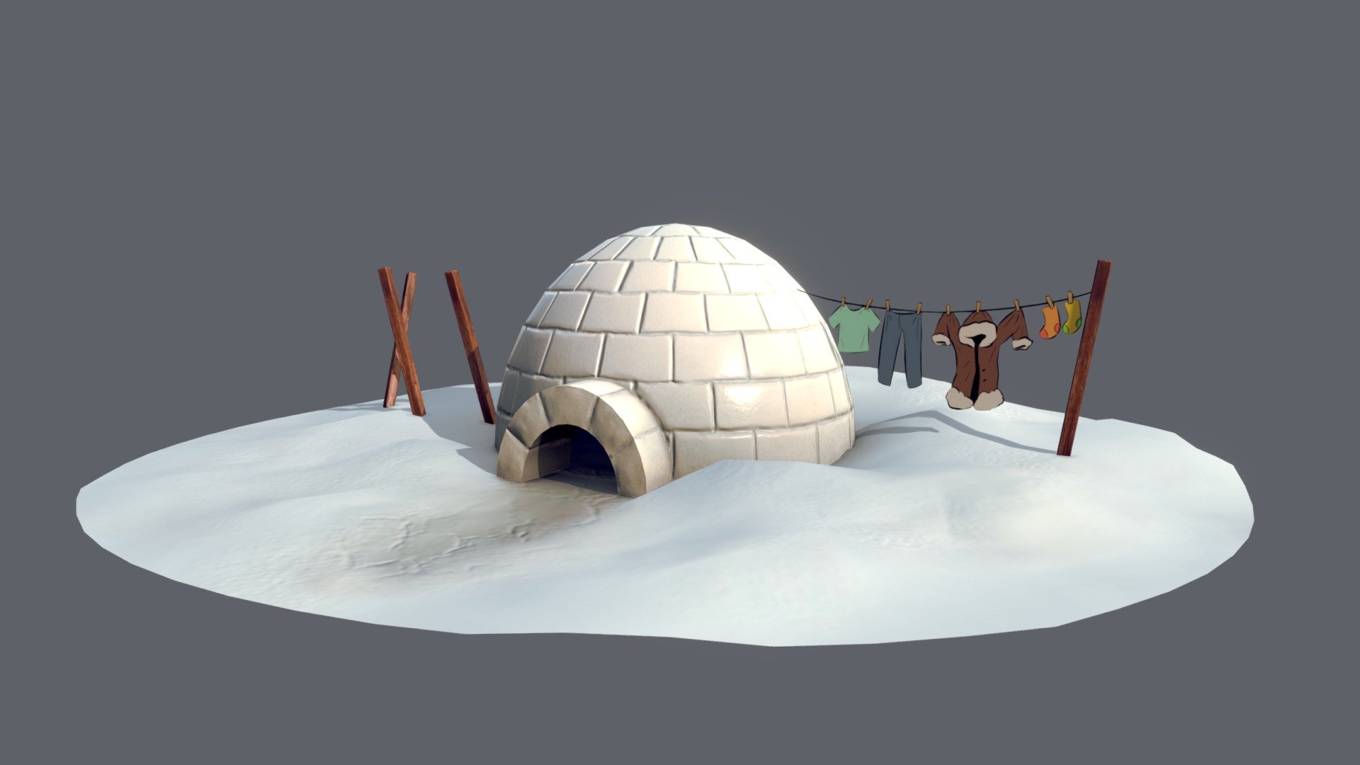 Toon-styled Igloo - Download Free 3D model by OfficialBytes [0508e63 ...