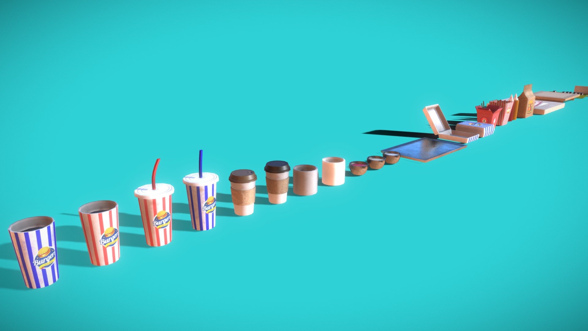Fast Food Assets - Buy Royalty Free 3D model by Zambur [0509d0c ...