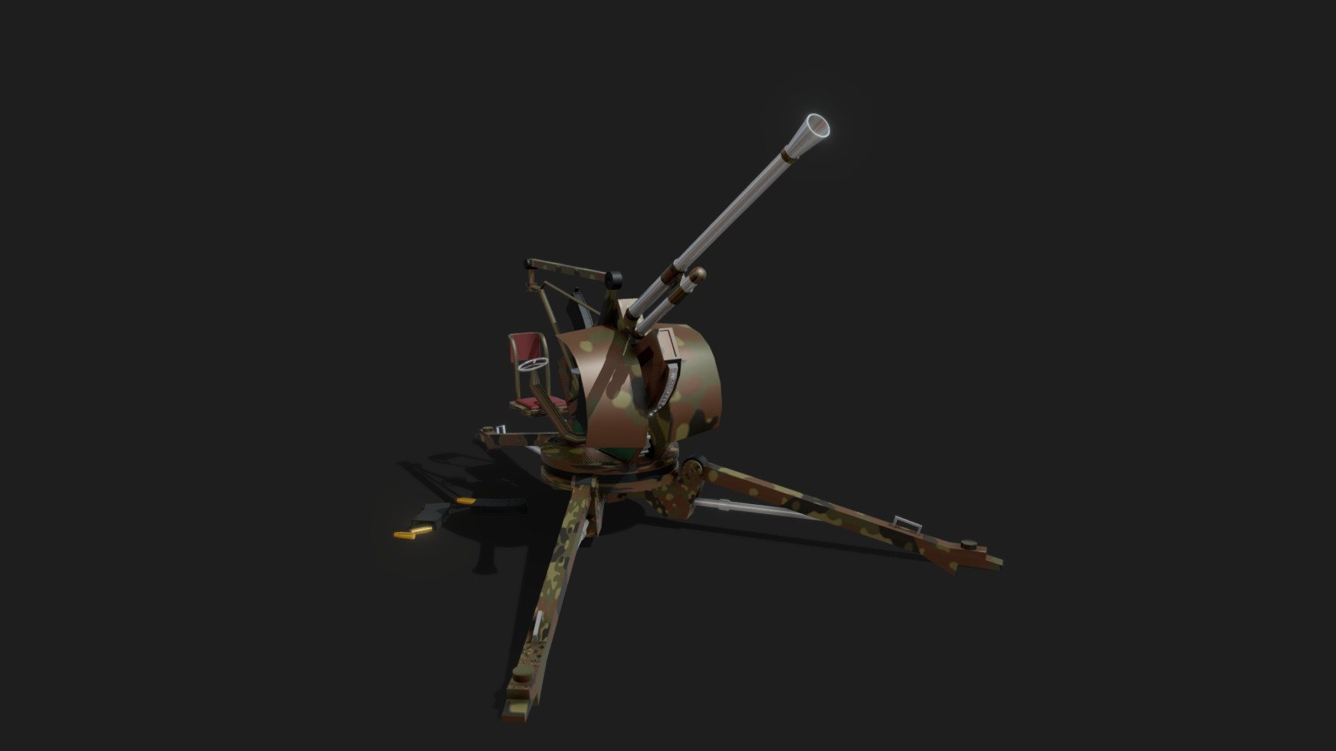 AA gun - Download Free 3D model by Z3nsiter [050a0eb] - Sketchfab
