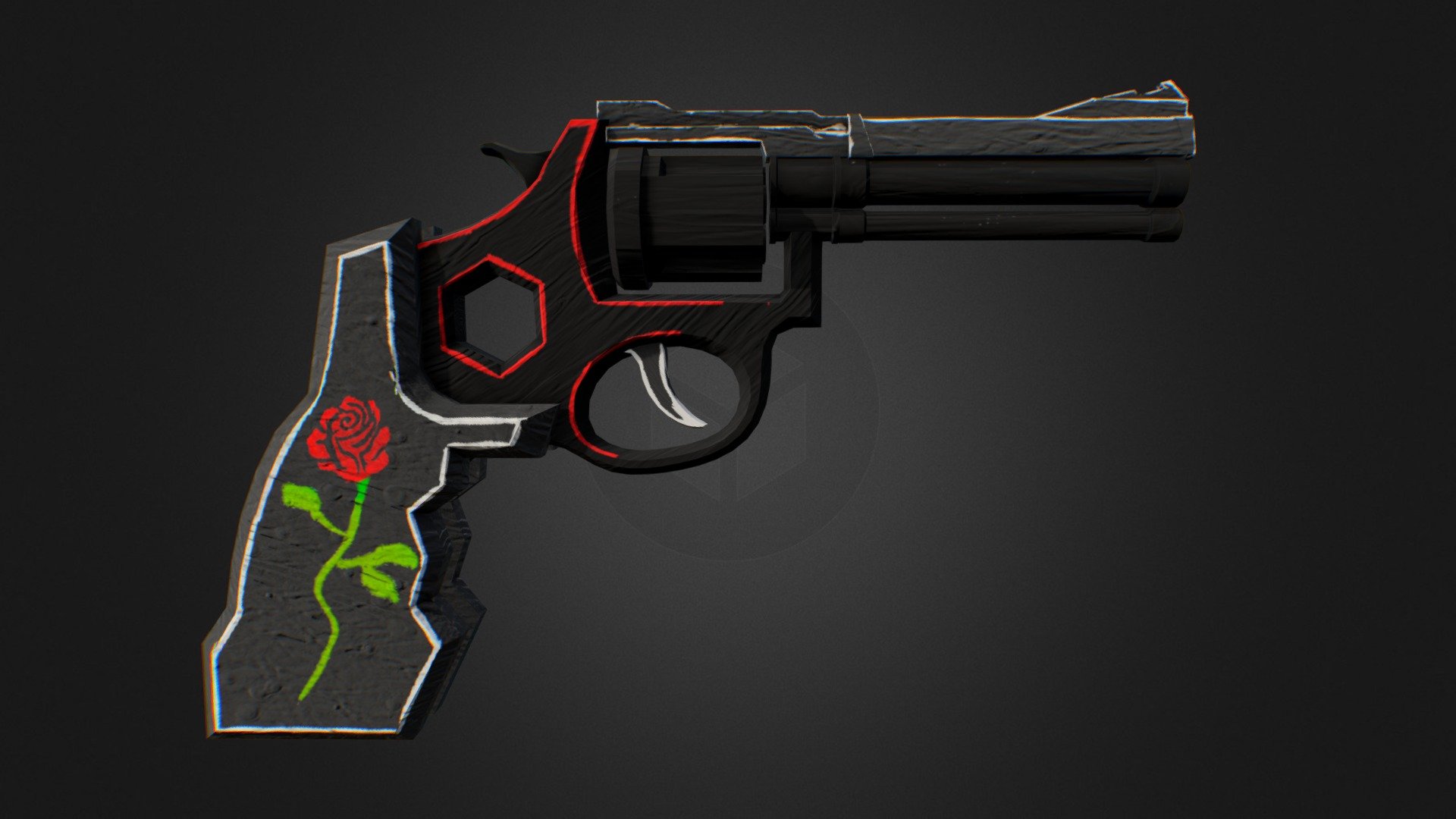 Revolver Handpainted - Download Free 3D model by Mark Peters (@mark ...