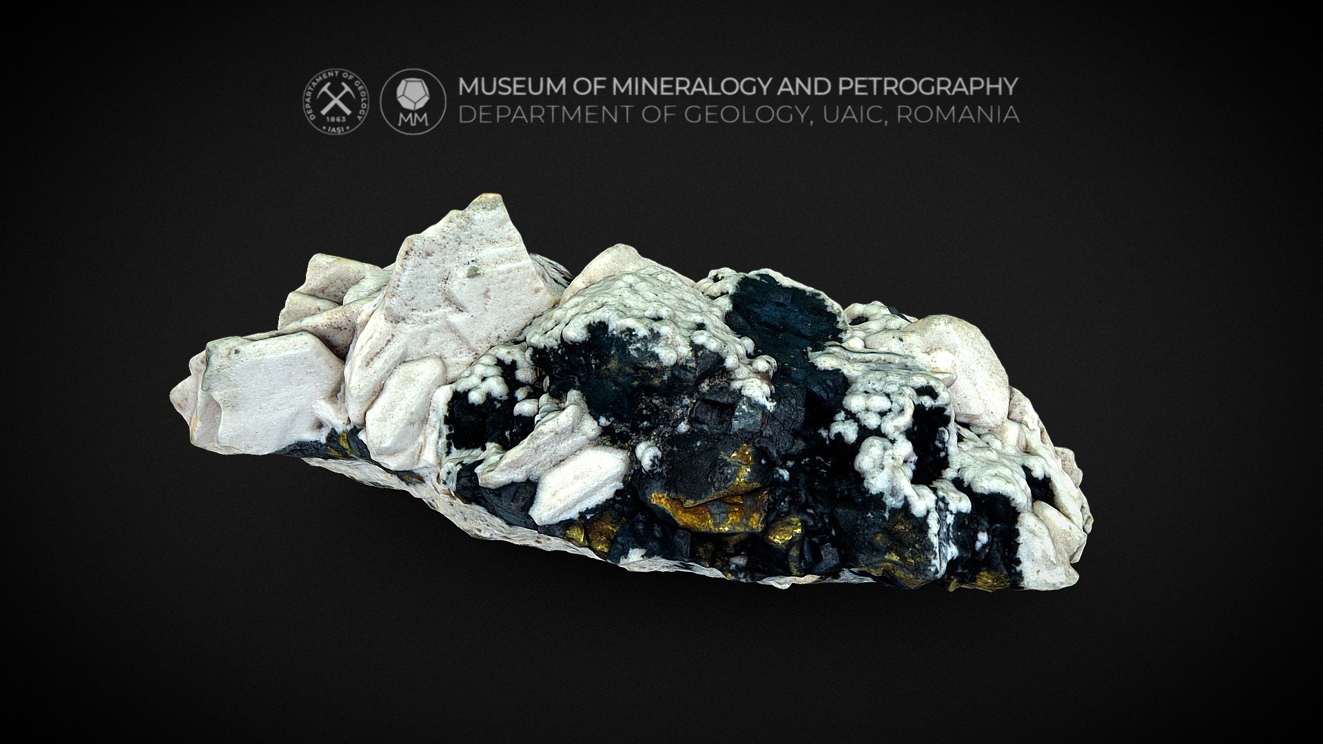 Calcite with ore minerals - 3D model by Museum of Mineralogy and ...