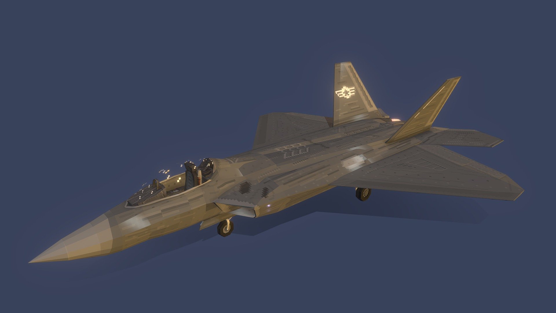 F-22 | Jet plane | Minecraft - 3D model by Zonovv [0515b3a] - Sketchfab
