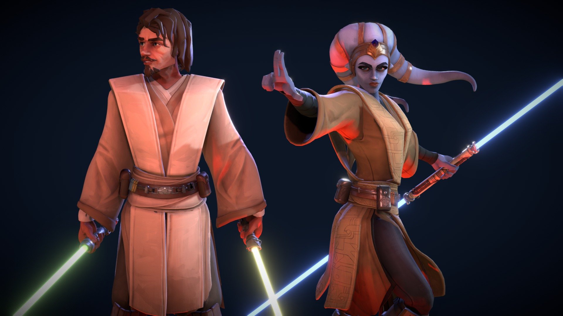 Jedi Knights - 3D model by Etienne Beschet (@etienne.beschet) [051a647 ...
