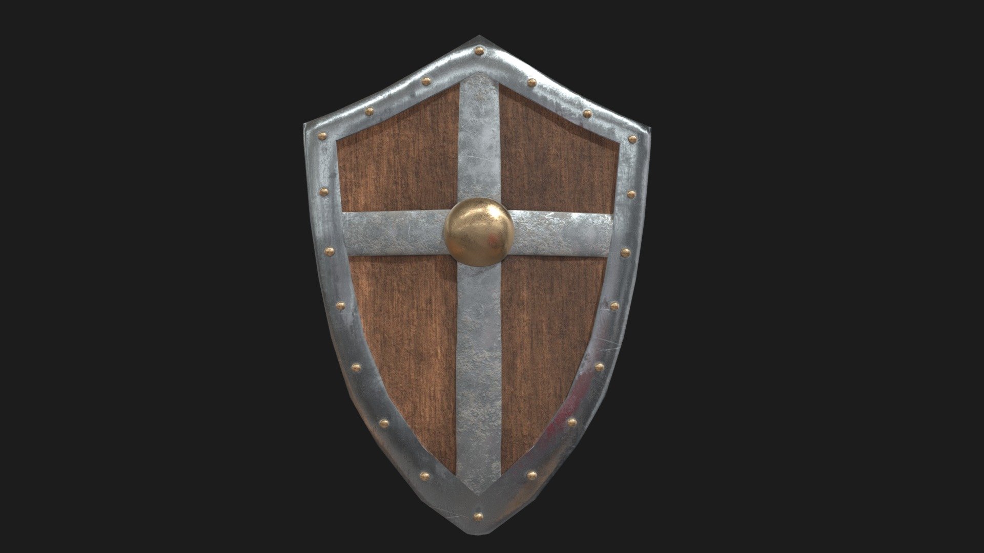 Medieval Shield - 3D model by rakelalme [051a77b] - Sketchfab