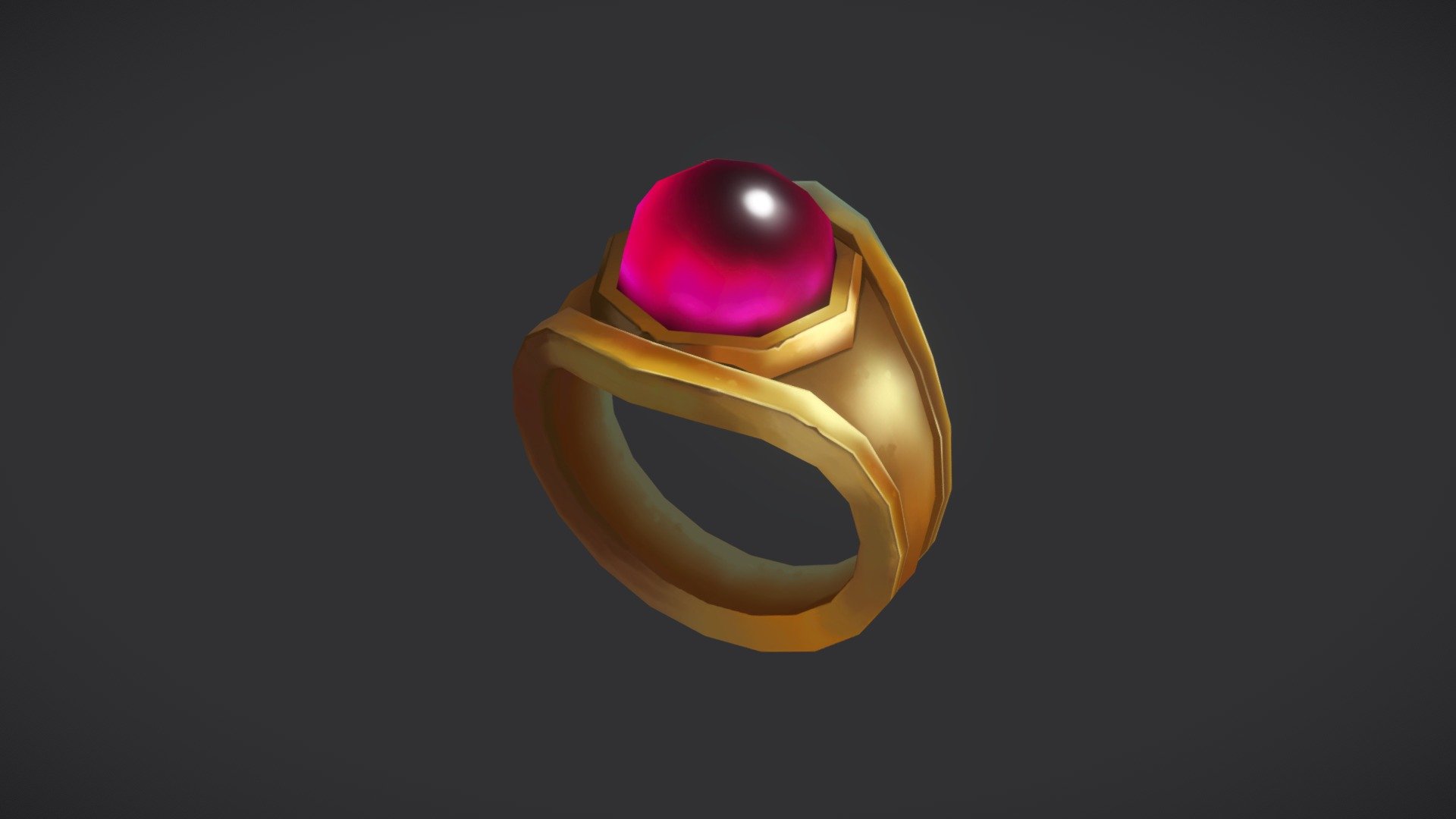 Garnet Ring - 3D model by turbosnacko (@useraccount) [051b55b] - Sketchfab
